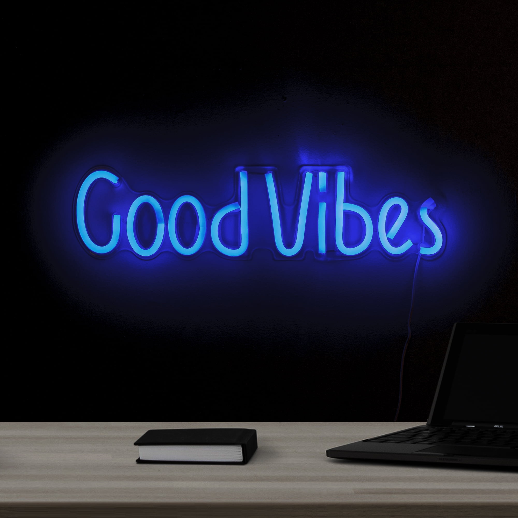 Northlight LED Good Vibes Neon Lighted Wall Sign - 19" - Walmart.com