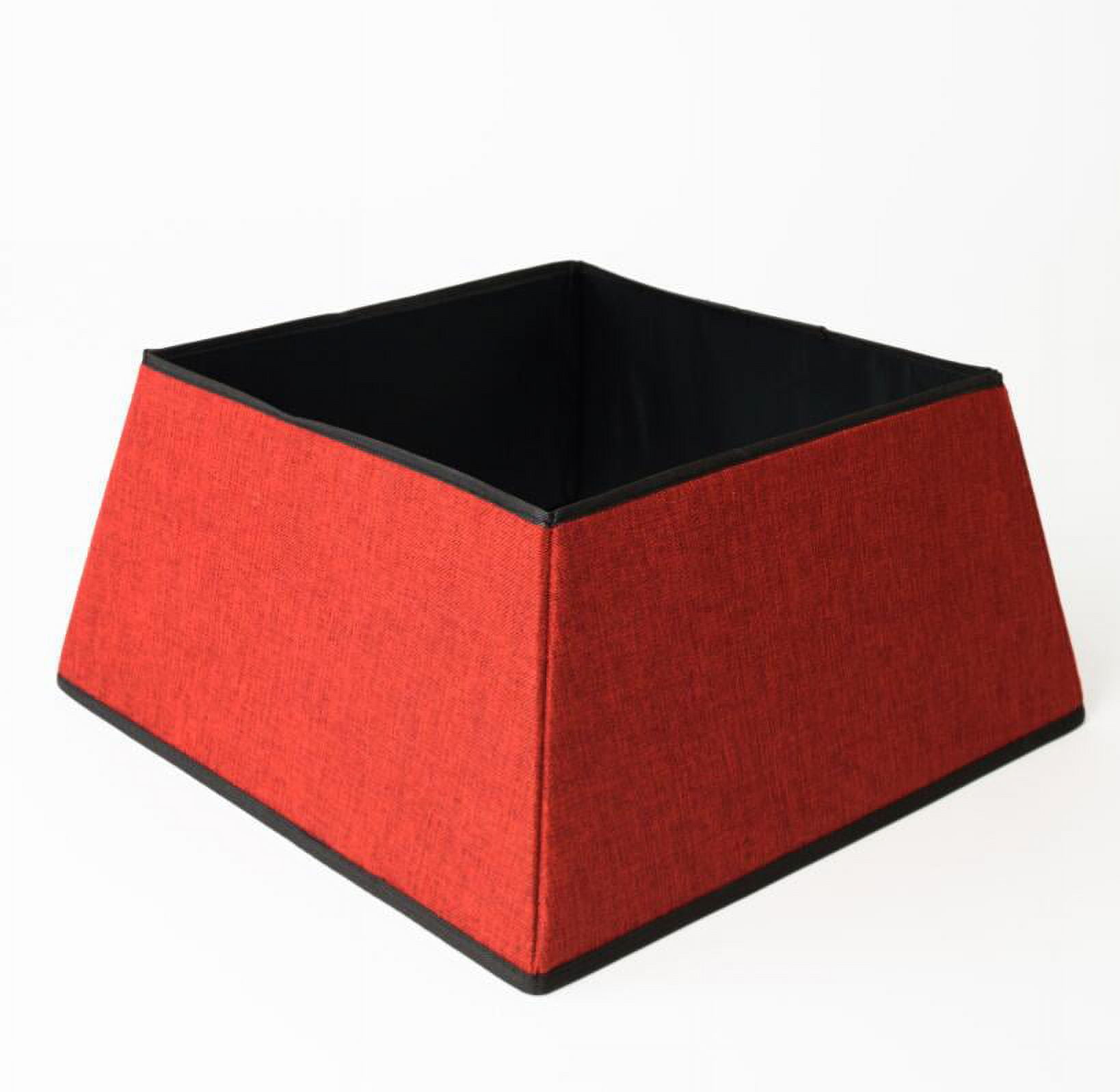 Northlight 19" Red with Black Trim Square Christmas Tree Collar ...