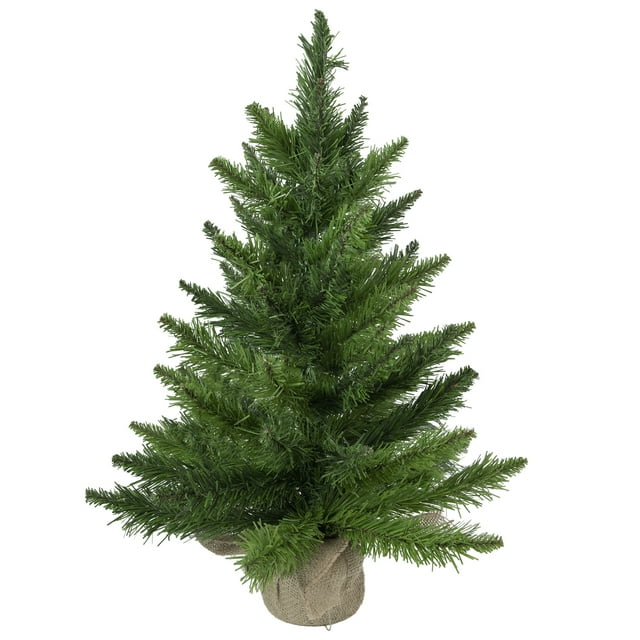 Northlight 2ft Unlit Mini Balsam Pine Artificial XMAS Tree with Burlap ...