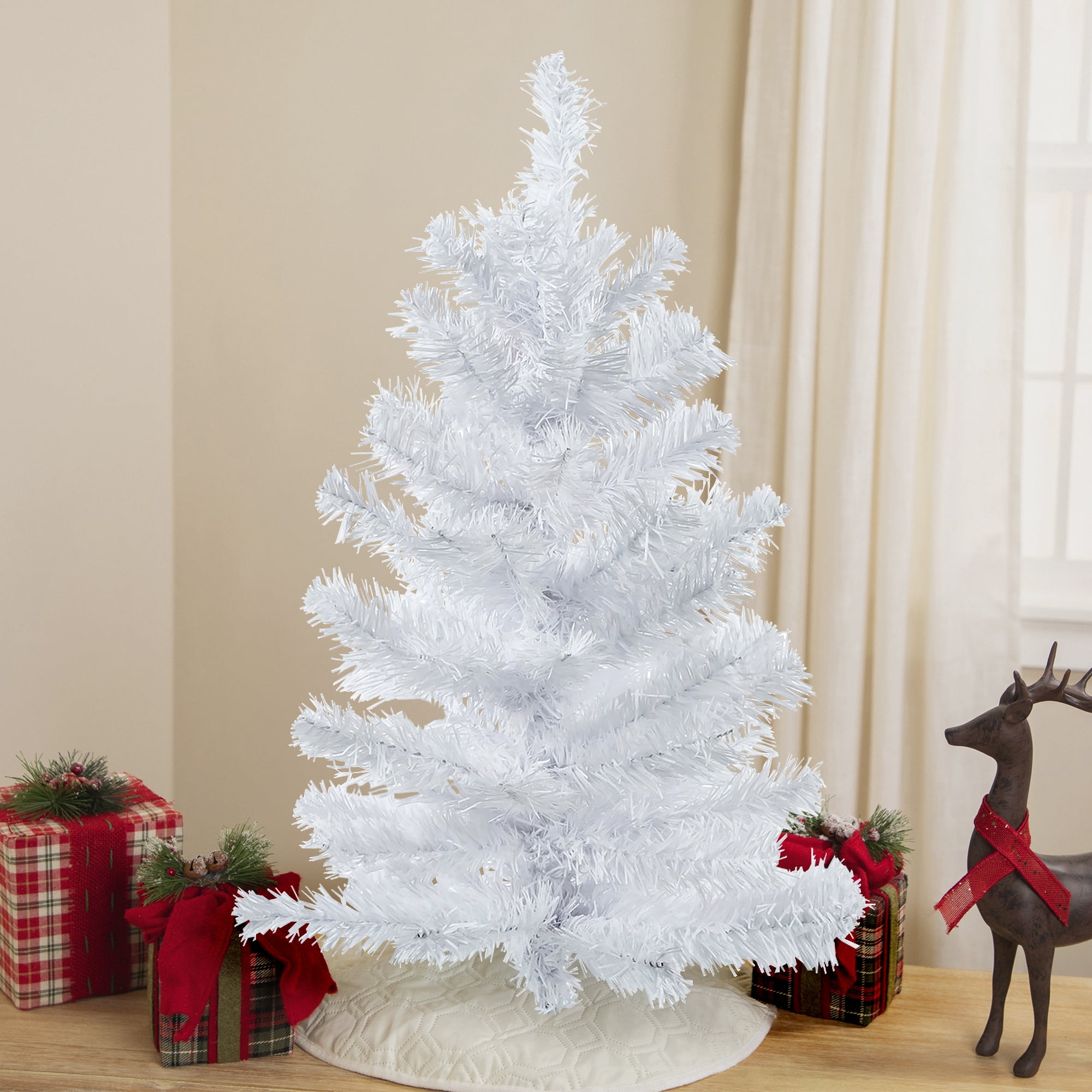 Northlight 2' Unlit Artificial Christmas Tree White Balsam Mini Pine ...