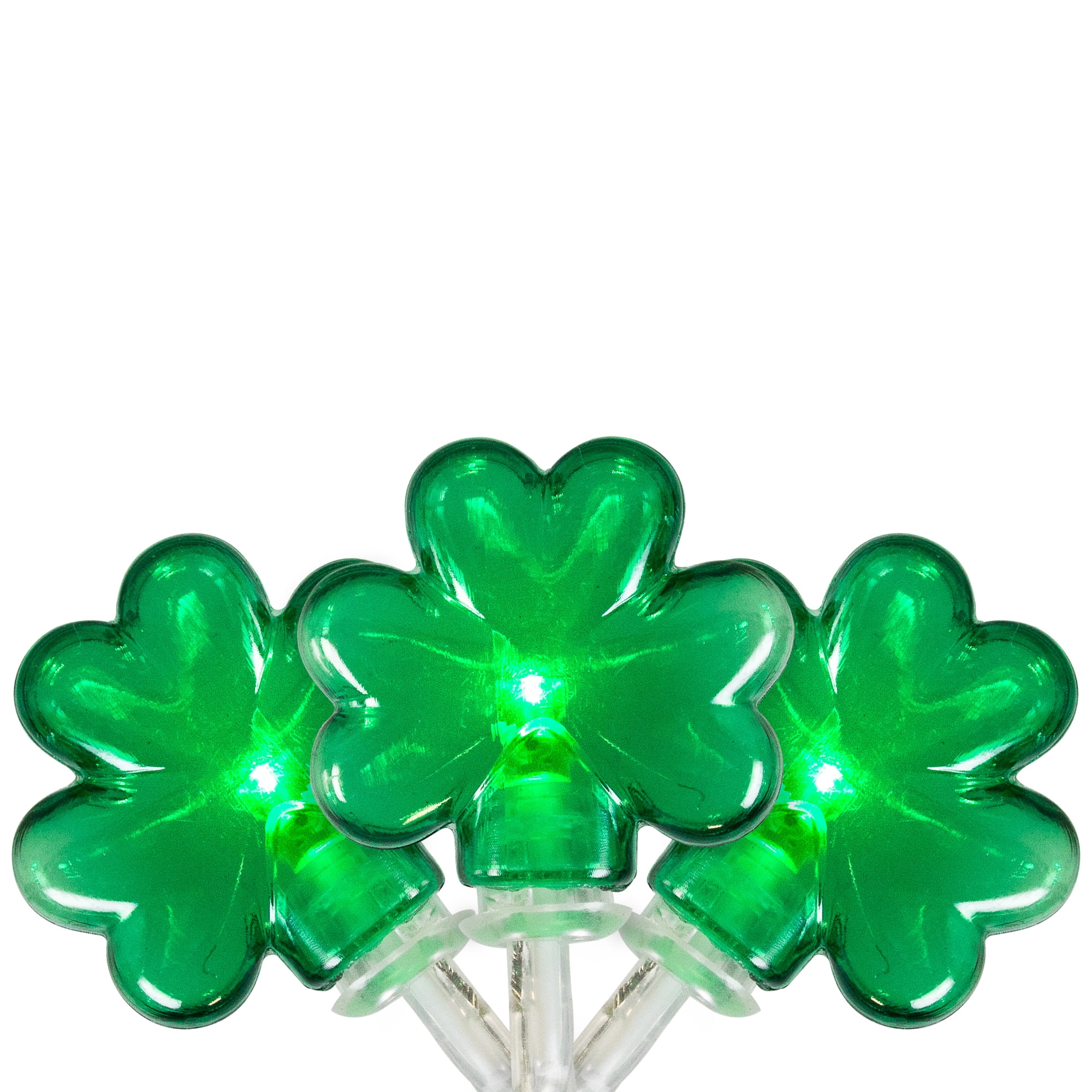 Northlight 20-Count Green LED Mini St Patrick's Day Shamrock Lights ...