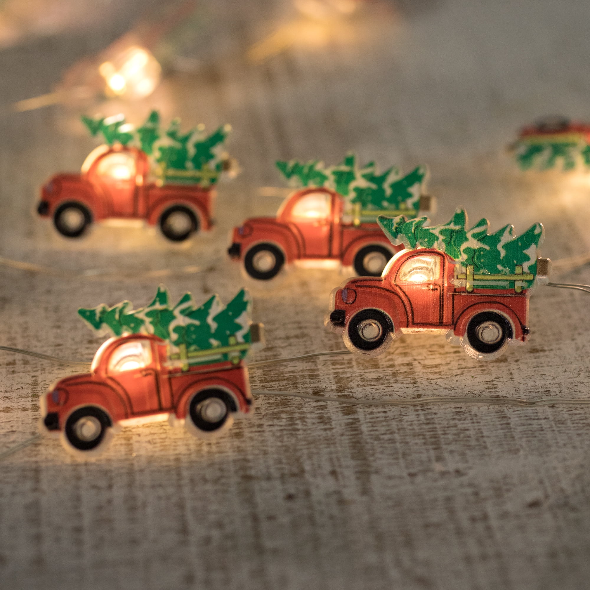 Northlight LED Micro Hauling Truck Christmas Lights - 12" Silver Wire ...