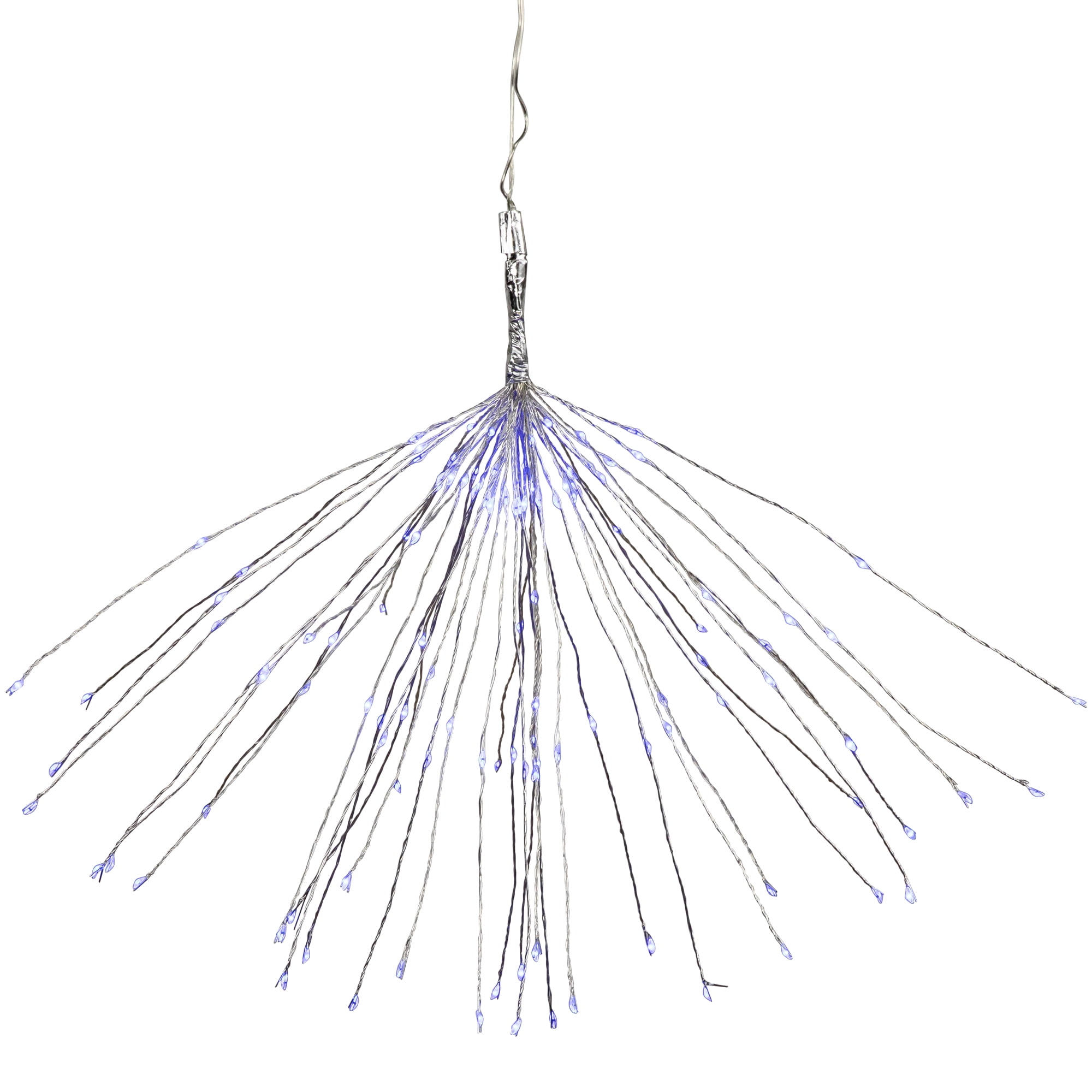 Northlight 20" LED Lighted Firework Silver Branch Christmas Decoration ...