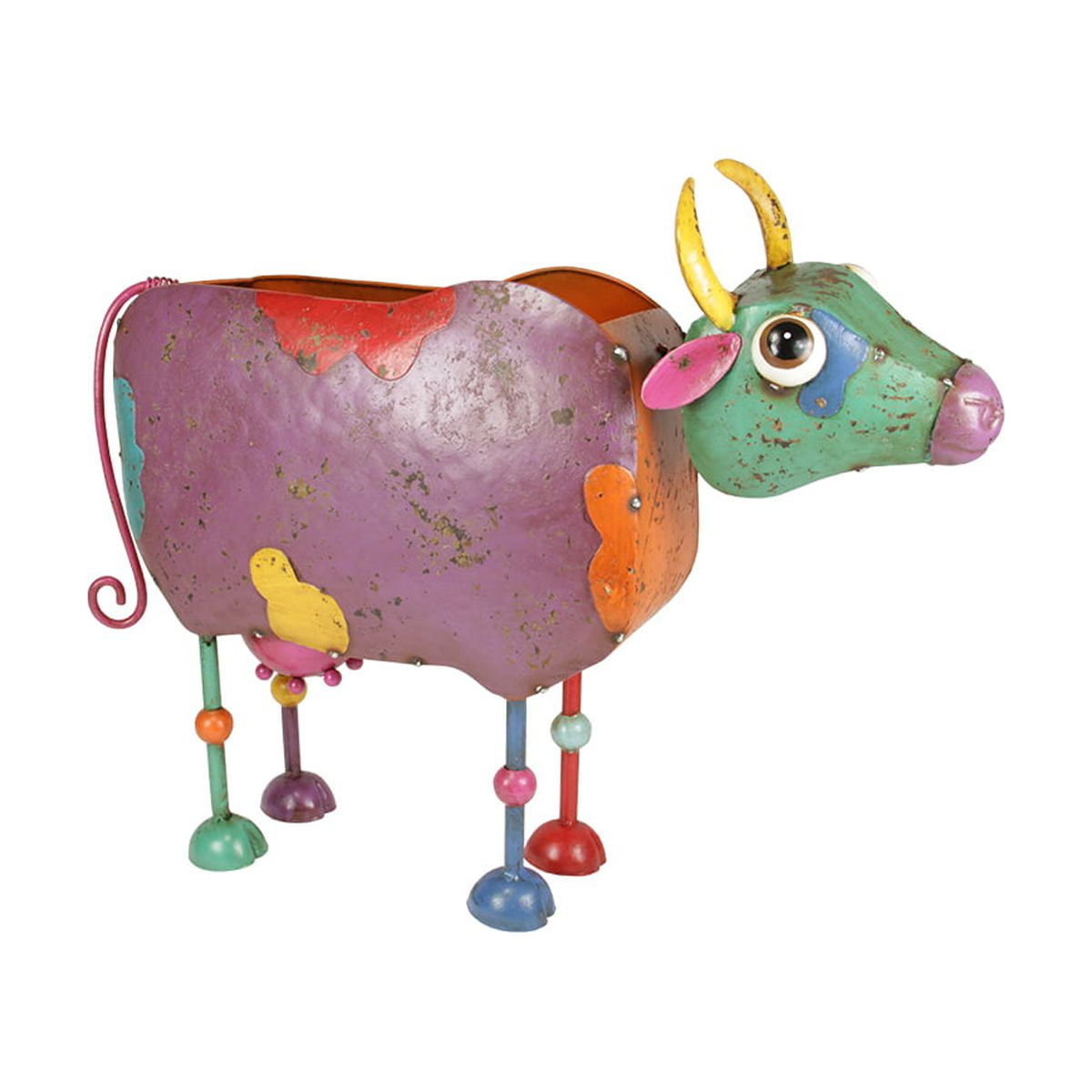 Northlight 20" Vibrant Colored Distressed Finished Cow Outdoor Garden ...