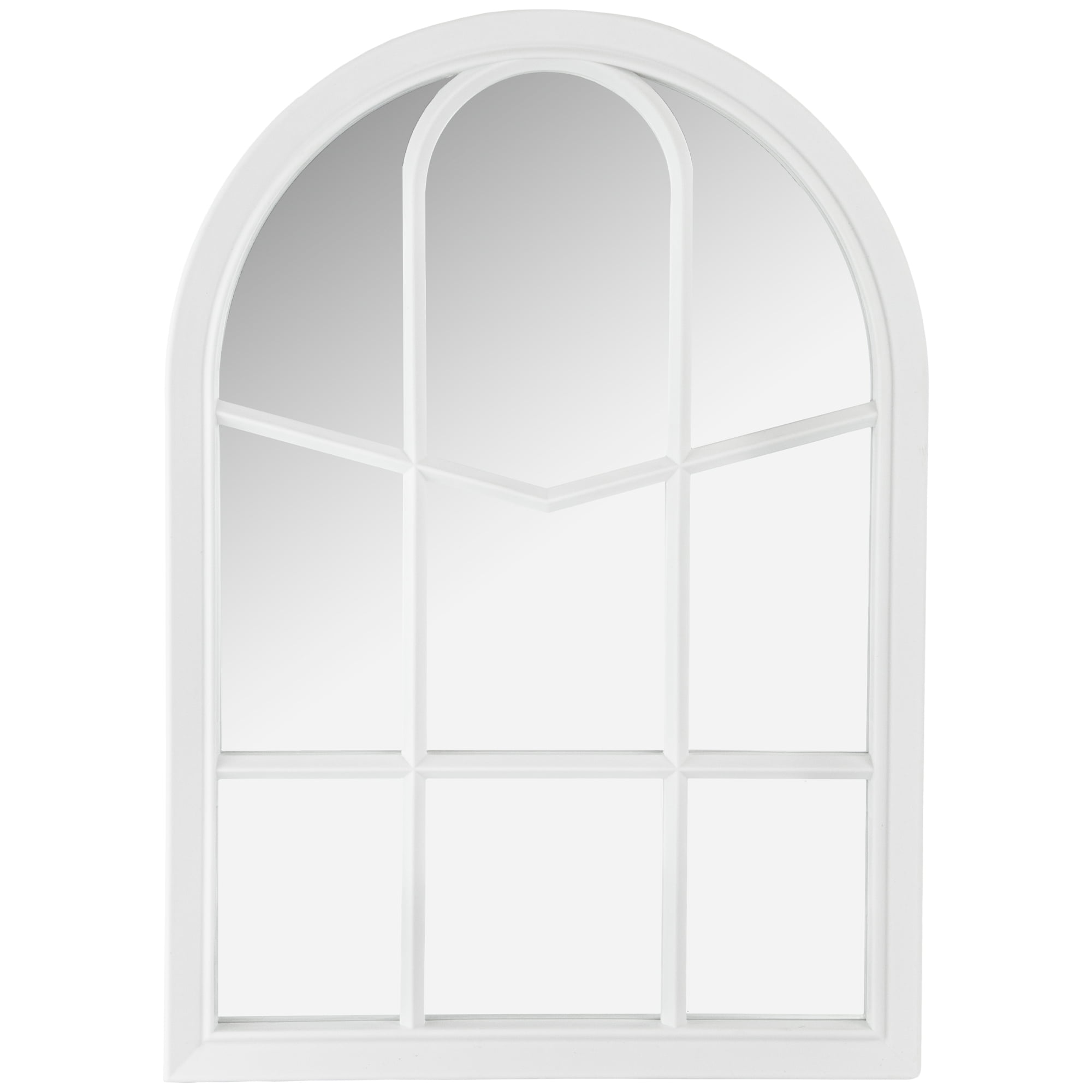Northlight 20" White Arched Windowpane Framed Wall Mirror - Walmart.com