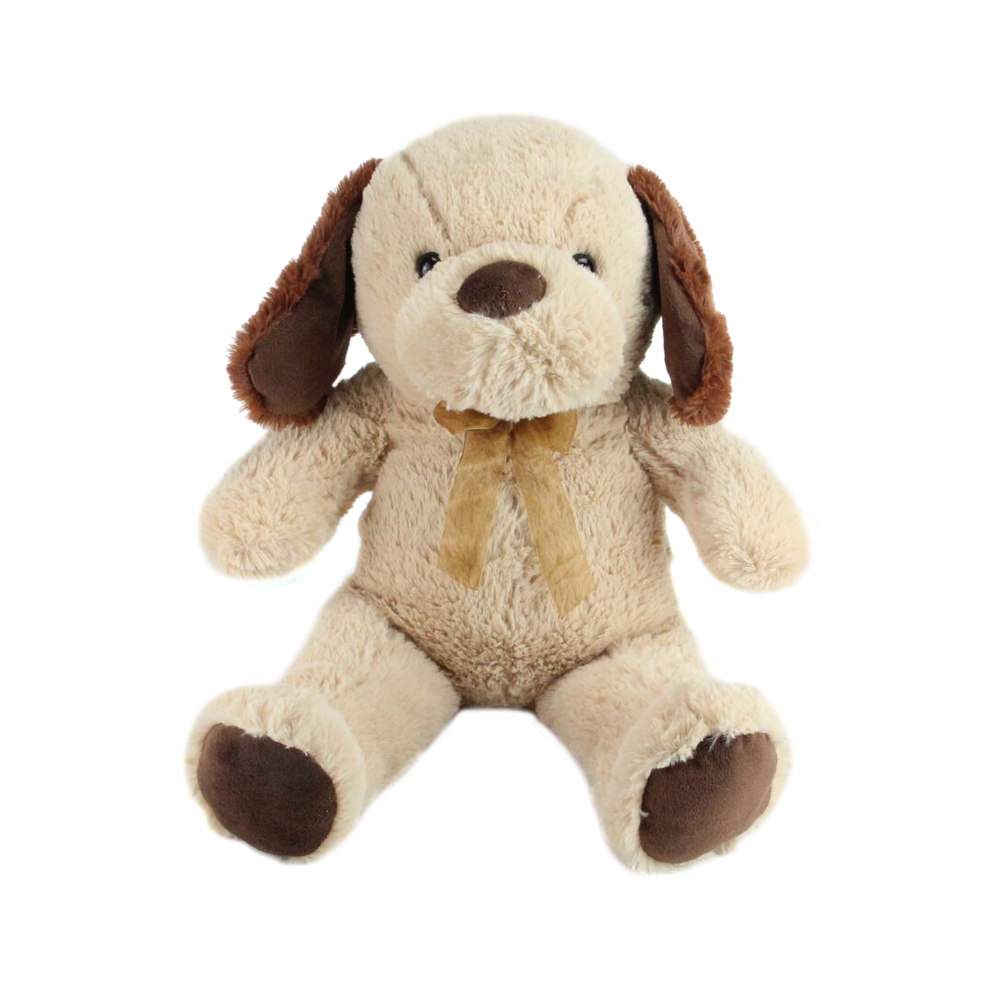 21" Brown and Tan Soft Plush Stuffed Puppy Dog Figurine - Walmart.com