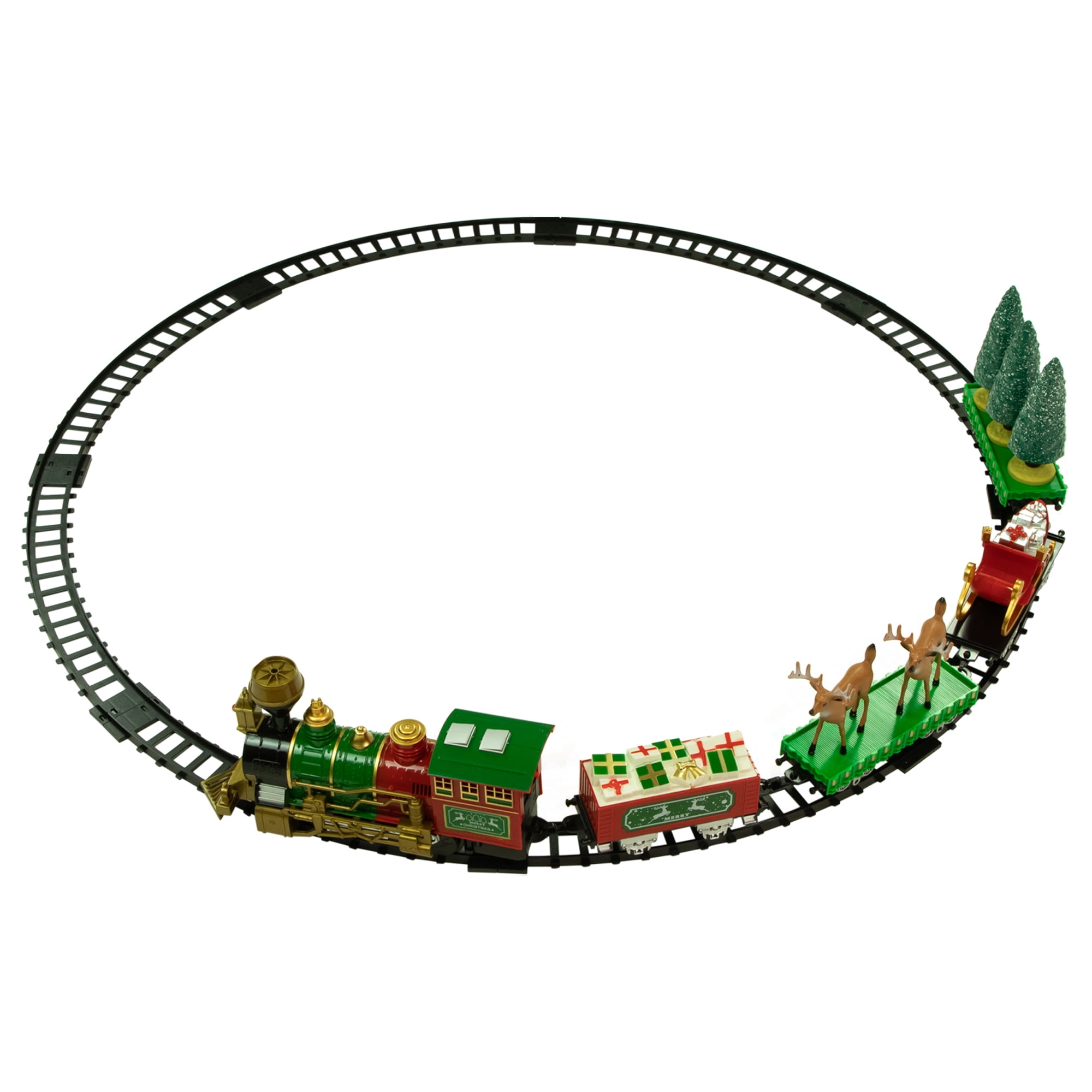 Northlight 22pc Battery Operated Lighted and Animated Christmas Train ...