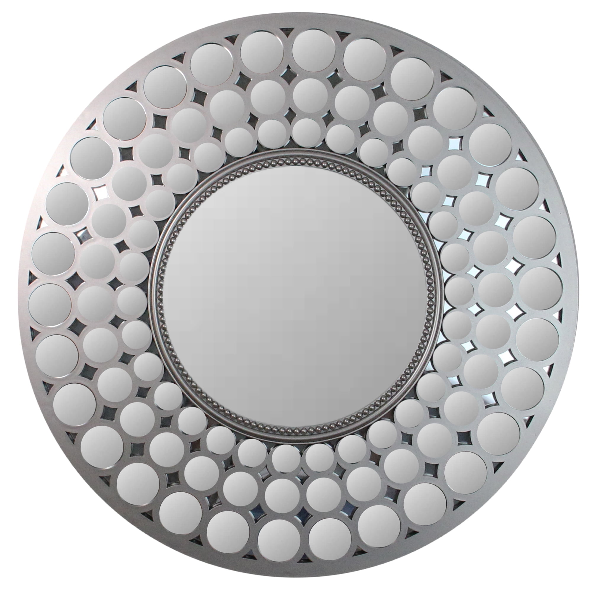 Northlight 24.75" Silver Cascading Orbs Round Wall Mirror - Walmart.com