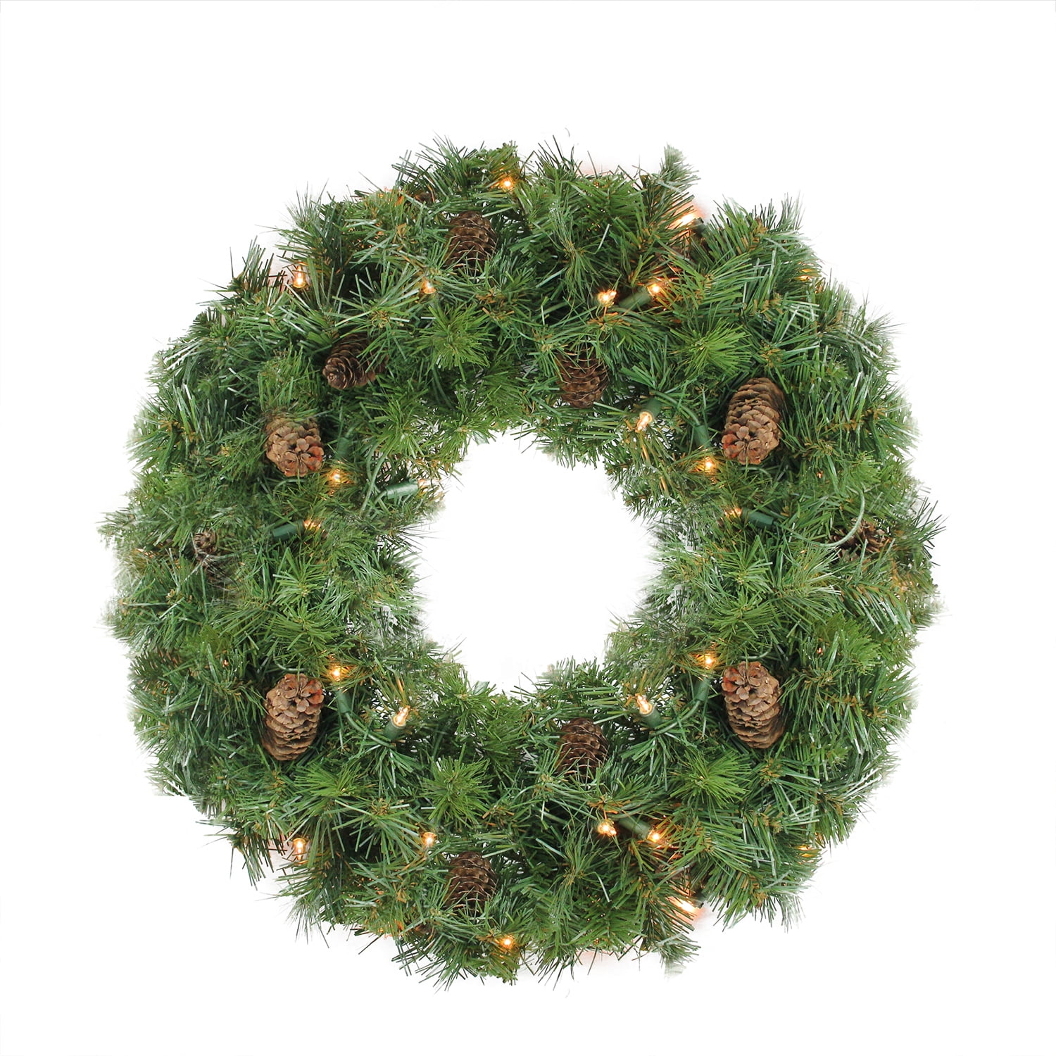 Northlight 24" Prelit Dakota Red Pine Artificial Christmas Wreath ...