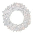 Northlight 24" Prelit Flocked Snow White Artificial Christmas Wreath ...