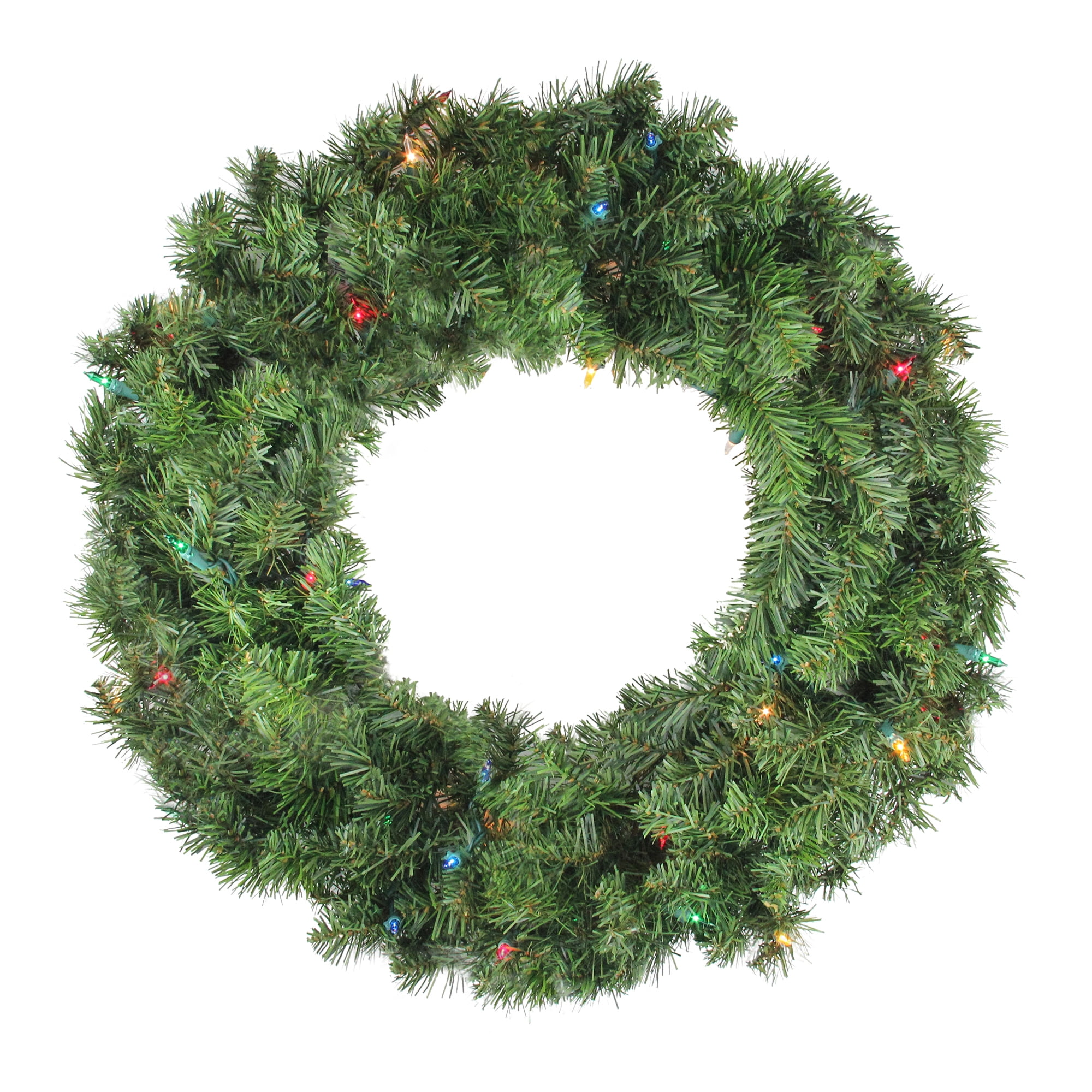 Northlight 24" Prelit Canadian Pine Artificial Christmas Wreath - Multi ...