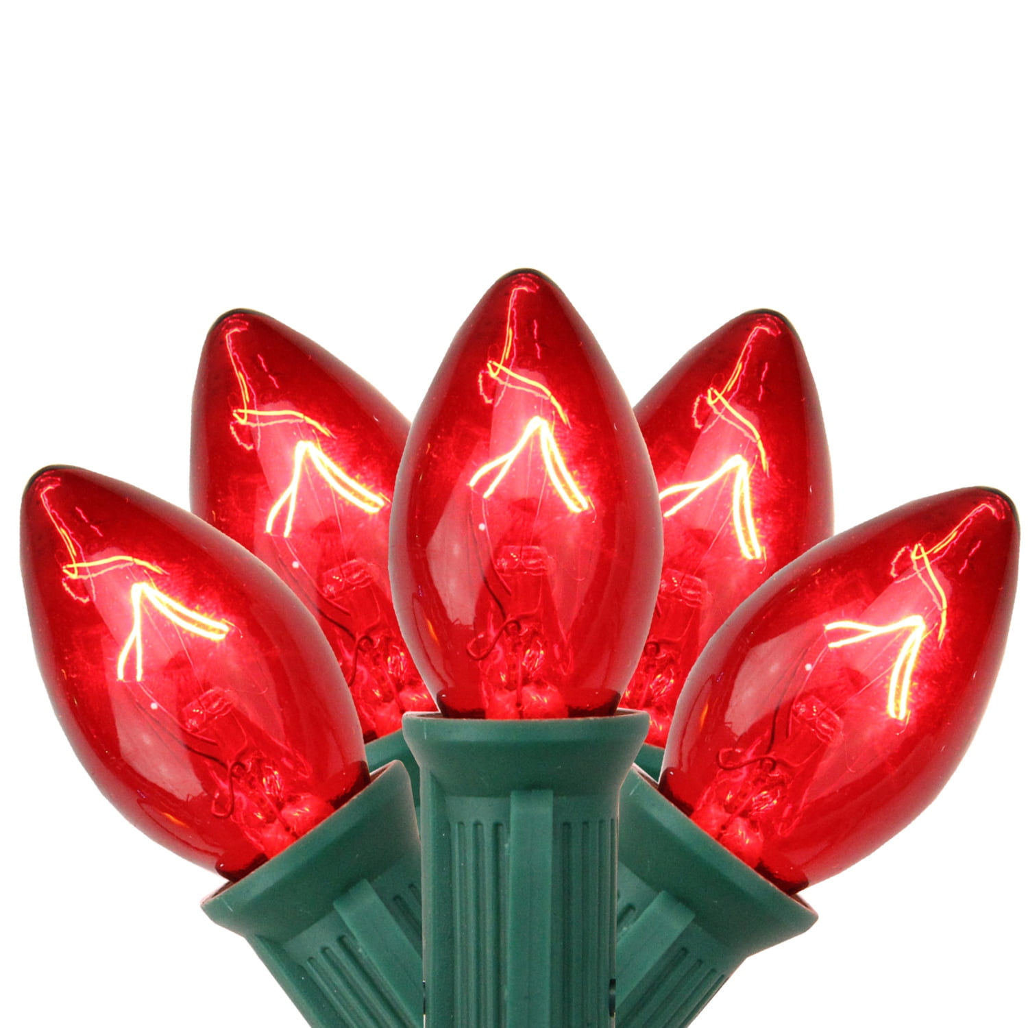 Northlight C7 Christmas String Lights - Red - 24' Green Wire - 25ct ...