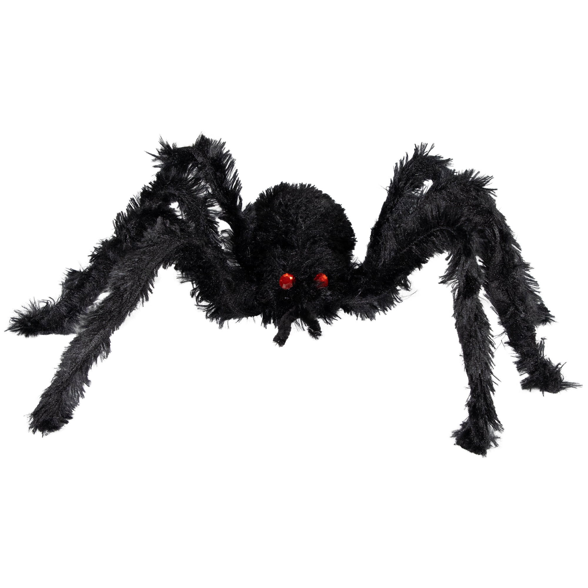 Northlight 27.5" Fuzzy Spider with Red Eyes Halloween Decoration ...