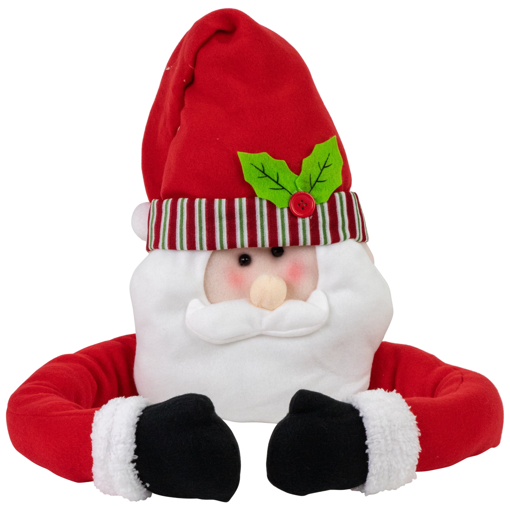 Northlight 27" Plush Santa Claus Christmas Tree Topper, Unlit - Walmart.com
