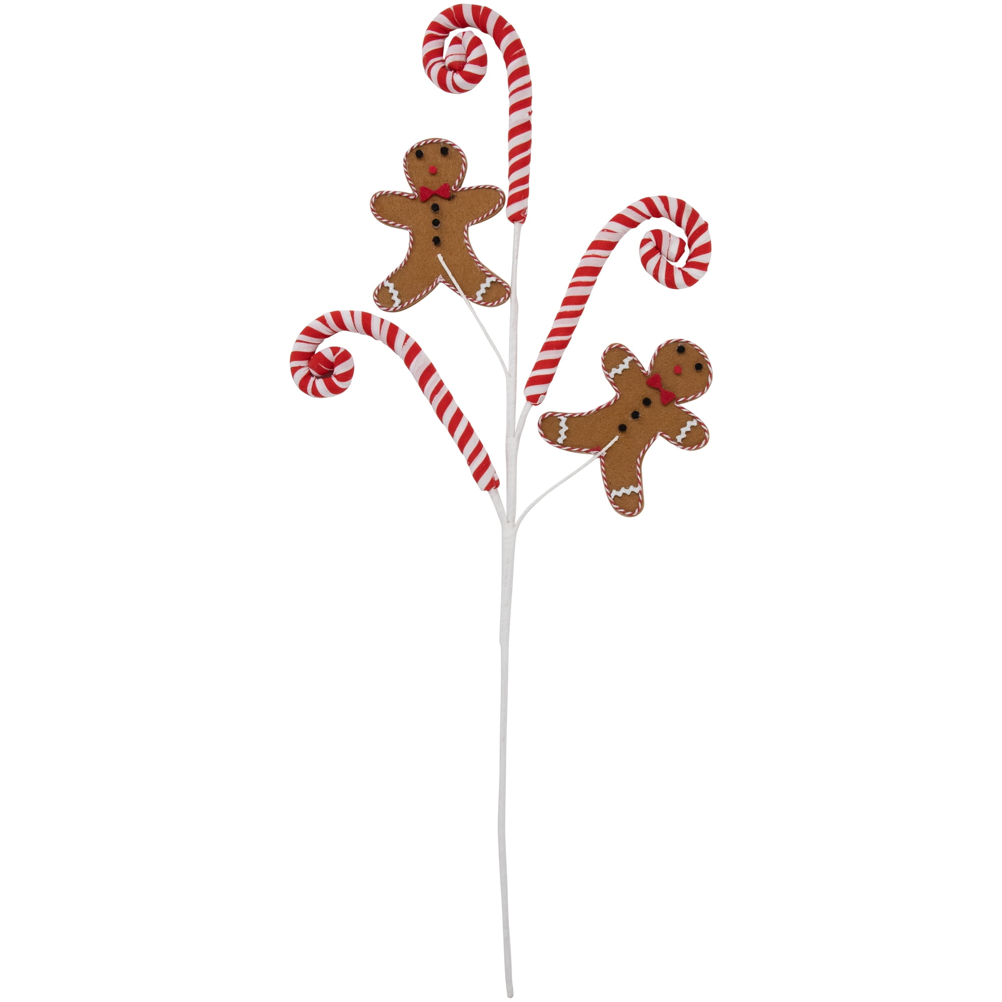 Northlight 28" Gingerbread and Candy Cane Swirls Christmas Spray ...