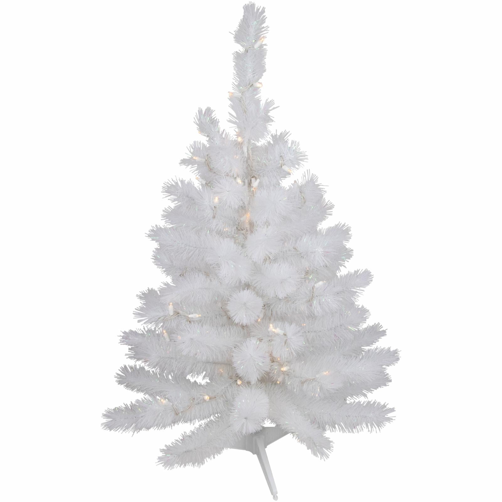Northlight 3' Pre-Lit White Alaskan Pine Artificial Christmas Tree Warm ...