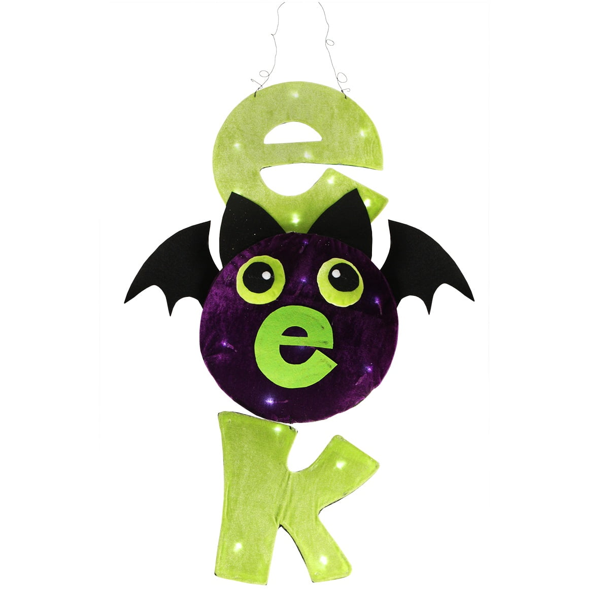 Northlight 31" Prelit LED "EEK" Bat Hanging Halloween Decoration ...