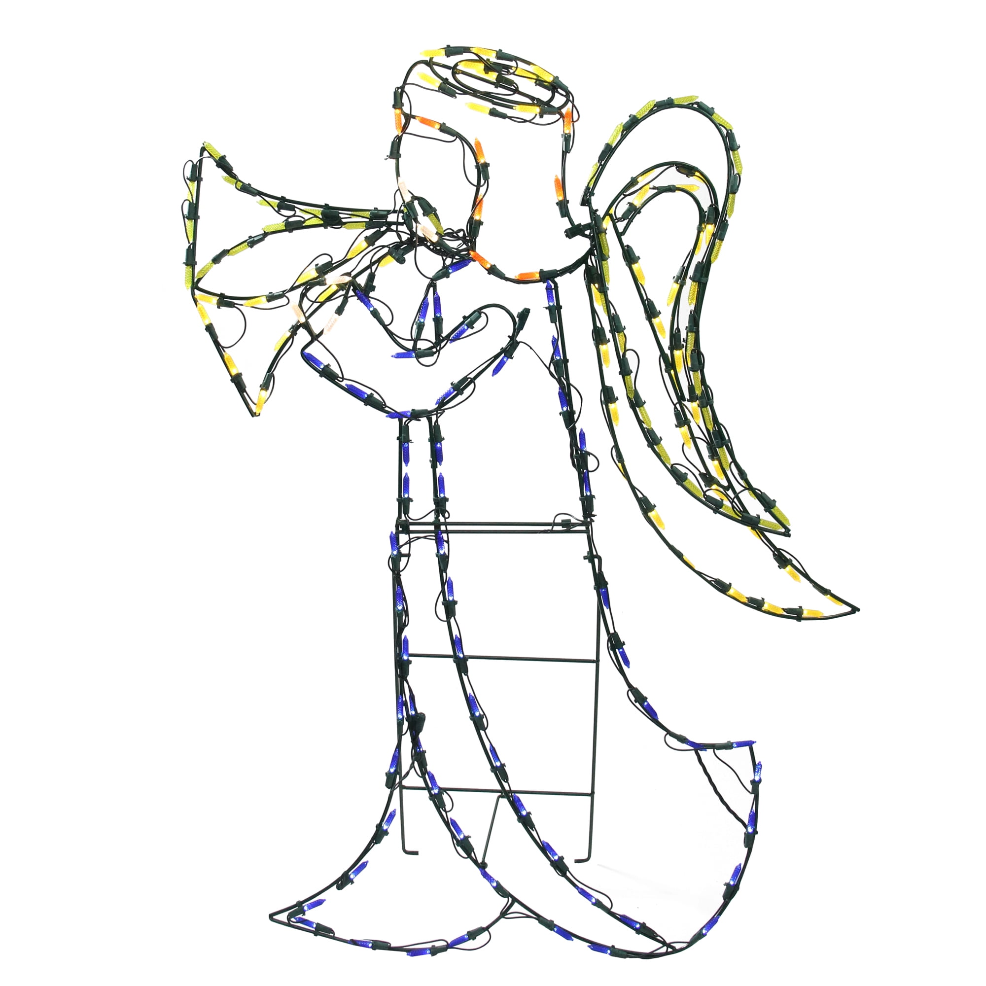 Northlight 32" Yellow LED Lighted and Animated Angel Christmas Outdoor ...