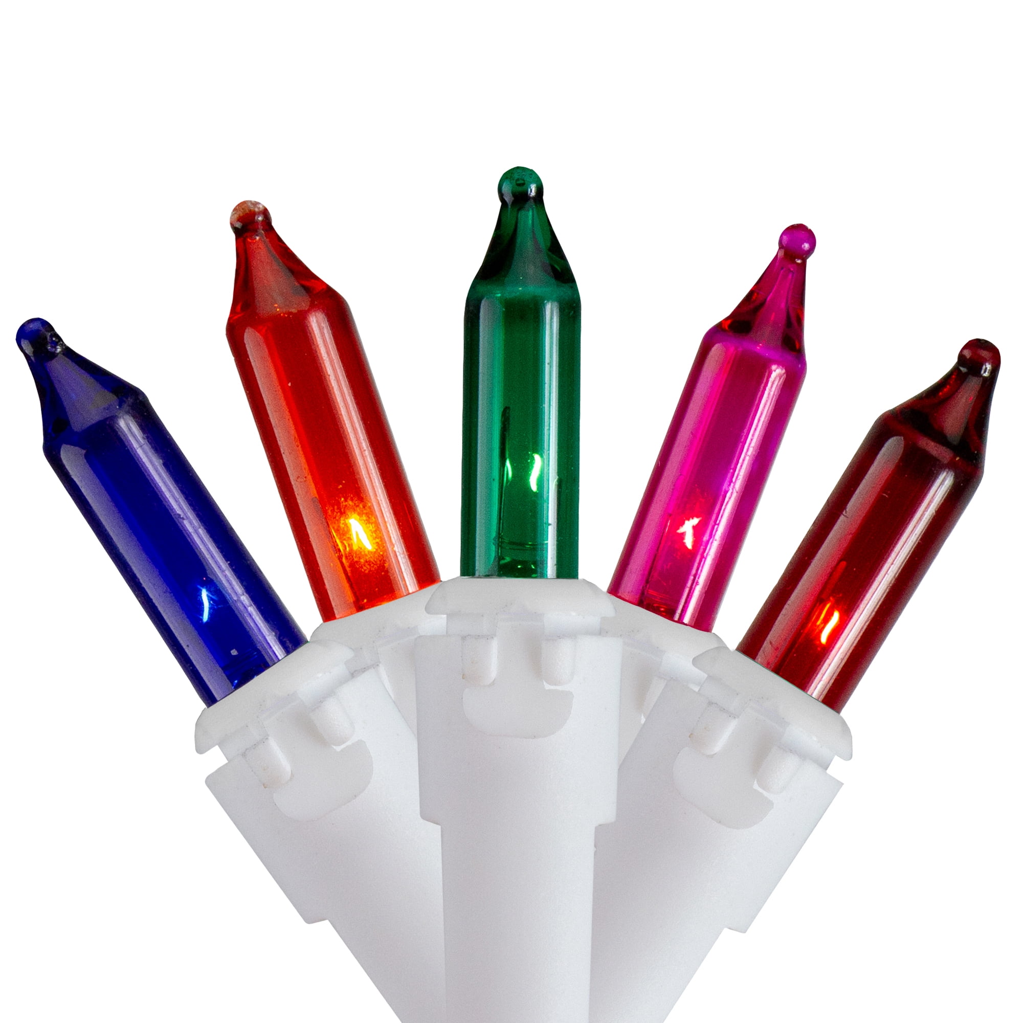Northlight Mini Incandescent Christmas Lights - Multi-color - 7' White ...