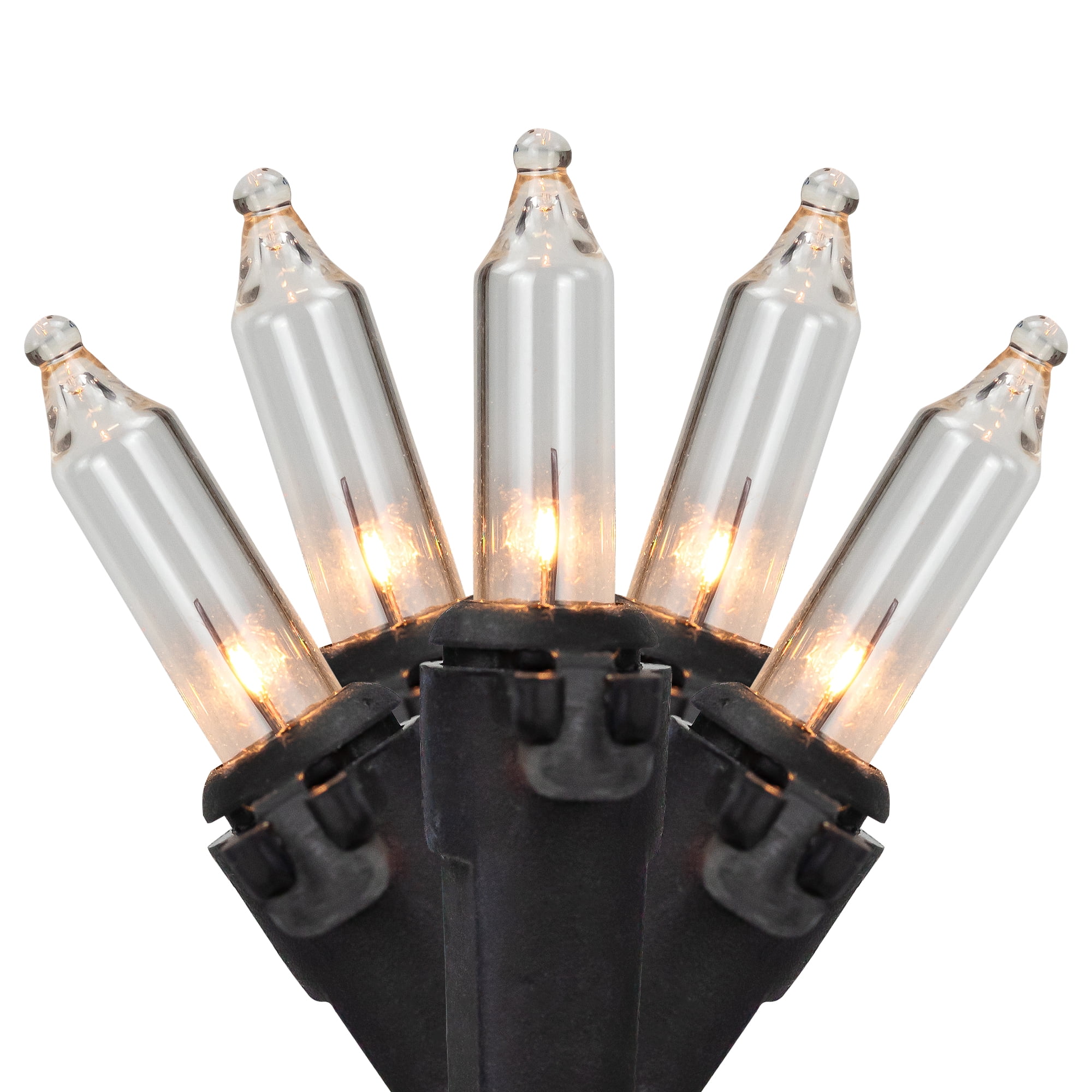 Northlight Mini Incandescent Christmas Lights - Clear - 7' Black Wire ...
