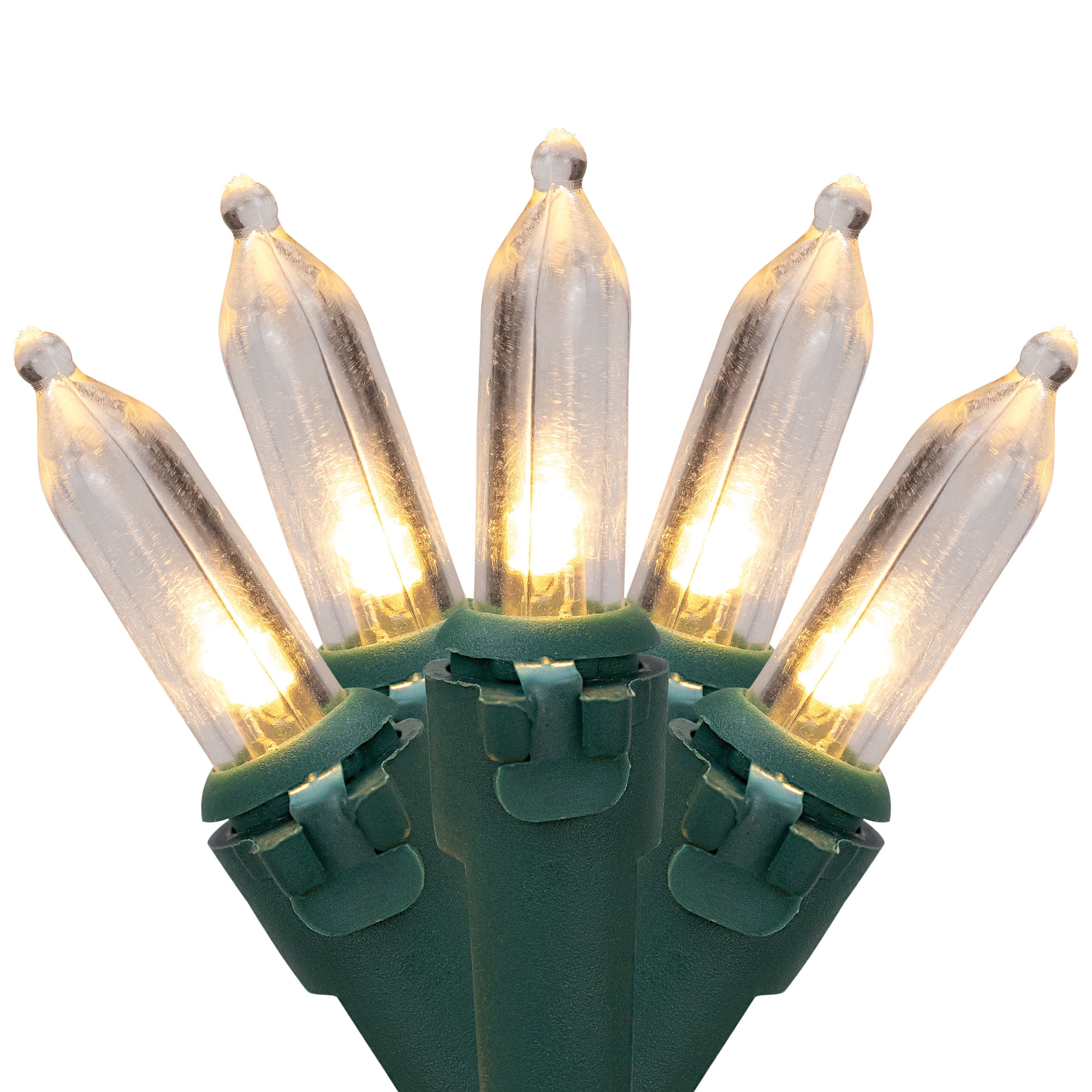 Northlight LED Mini Christmas Light Set - Warm White - 11.25' Green ...