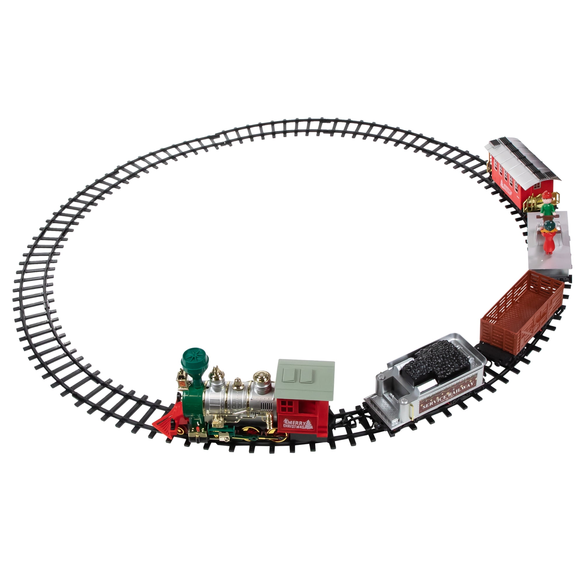 Northlight 35pc Classic Train Set with Lighted, Animated Features ...