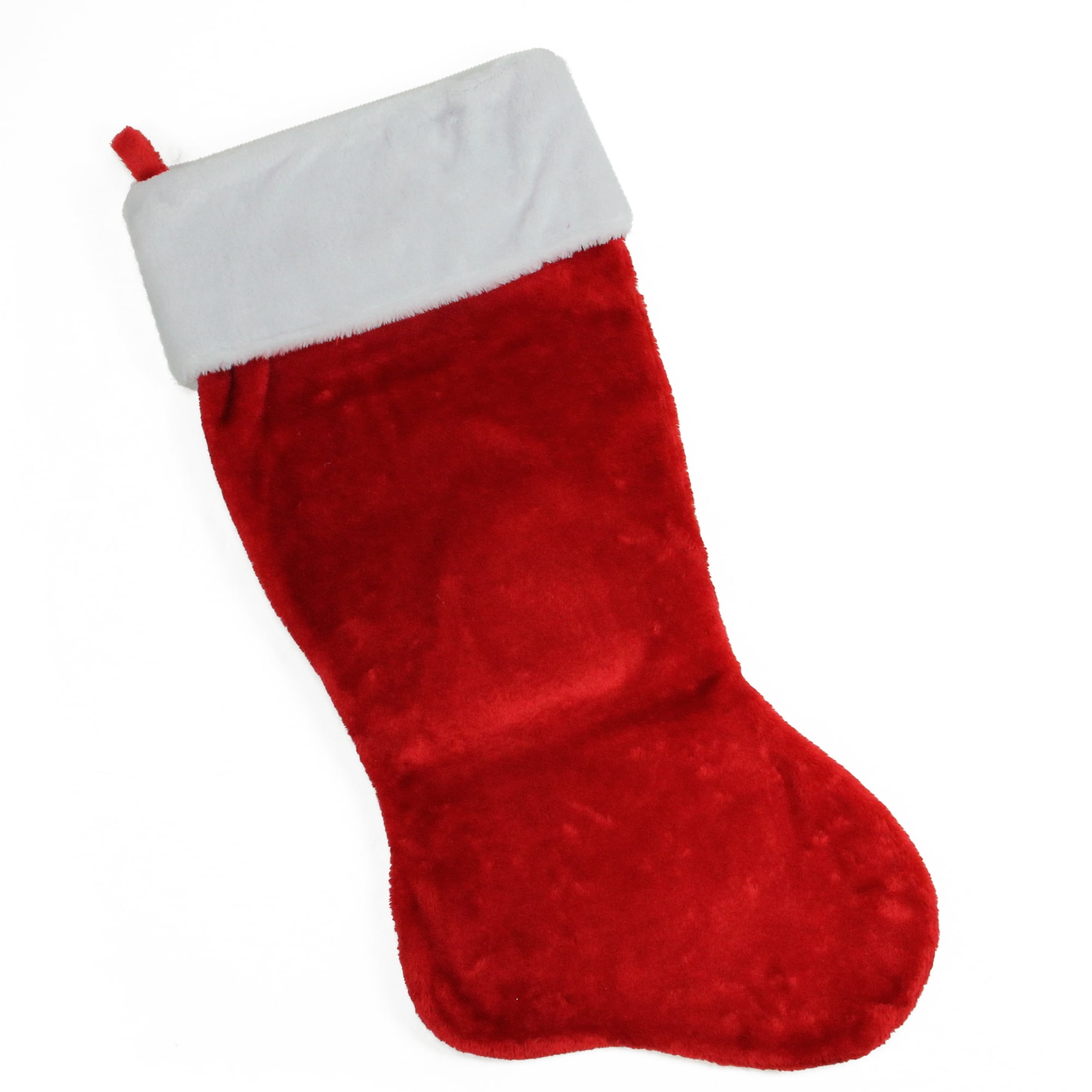 Northlight 36 Traditional Plush Red With White Cuff Christmas Stocking