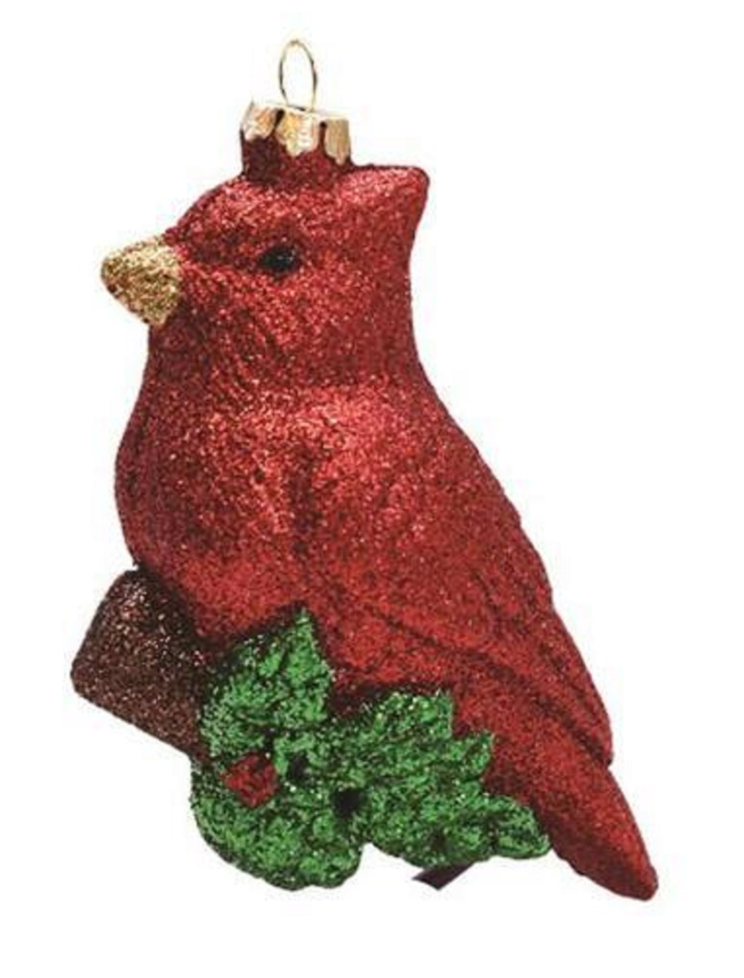 Northlight 4.25" Merry & Bright Glitter Drenched Shatterproof Cardinal ...