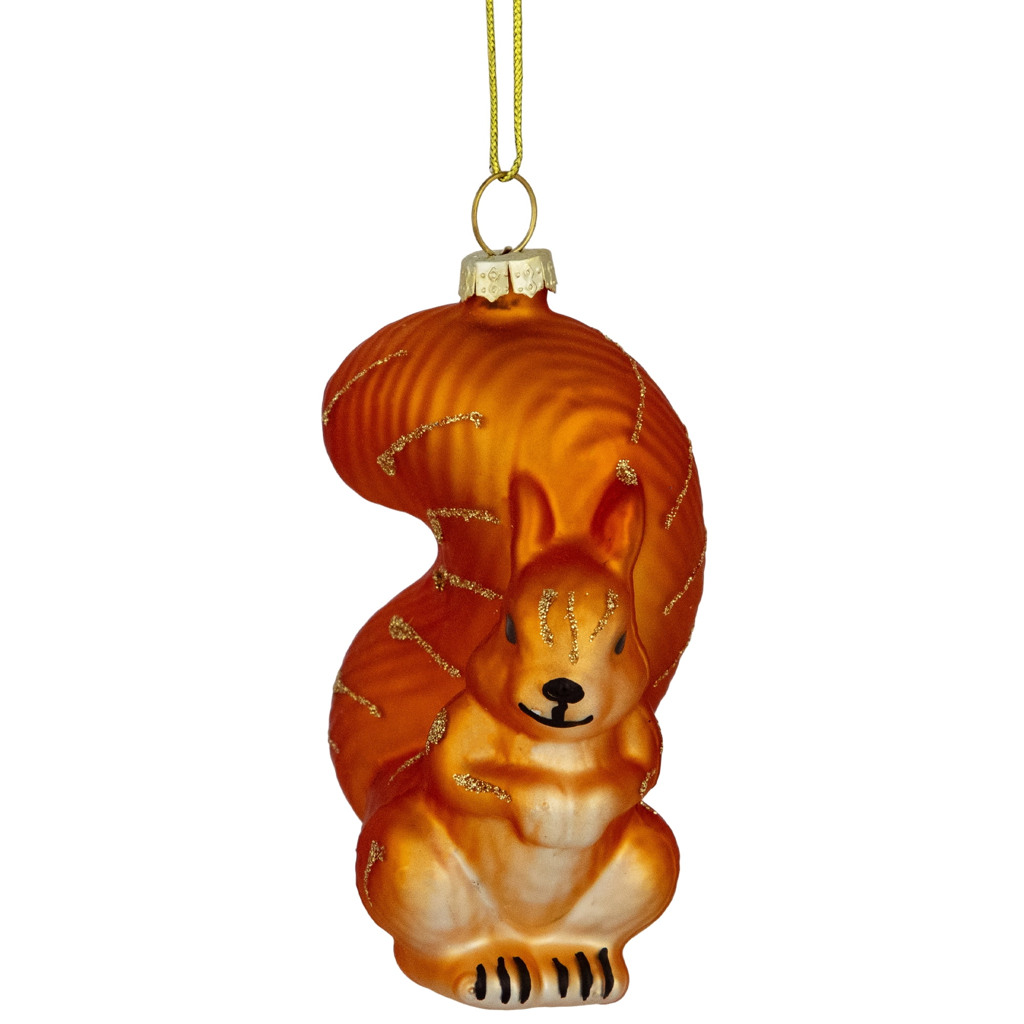 Northlight Squirrel Hanging Glass Christmas Ornament - 4" - Walmart.com