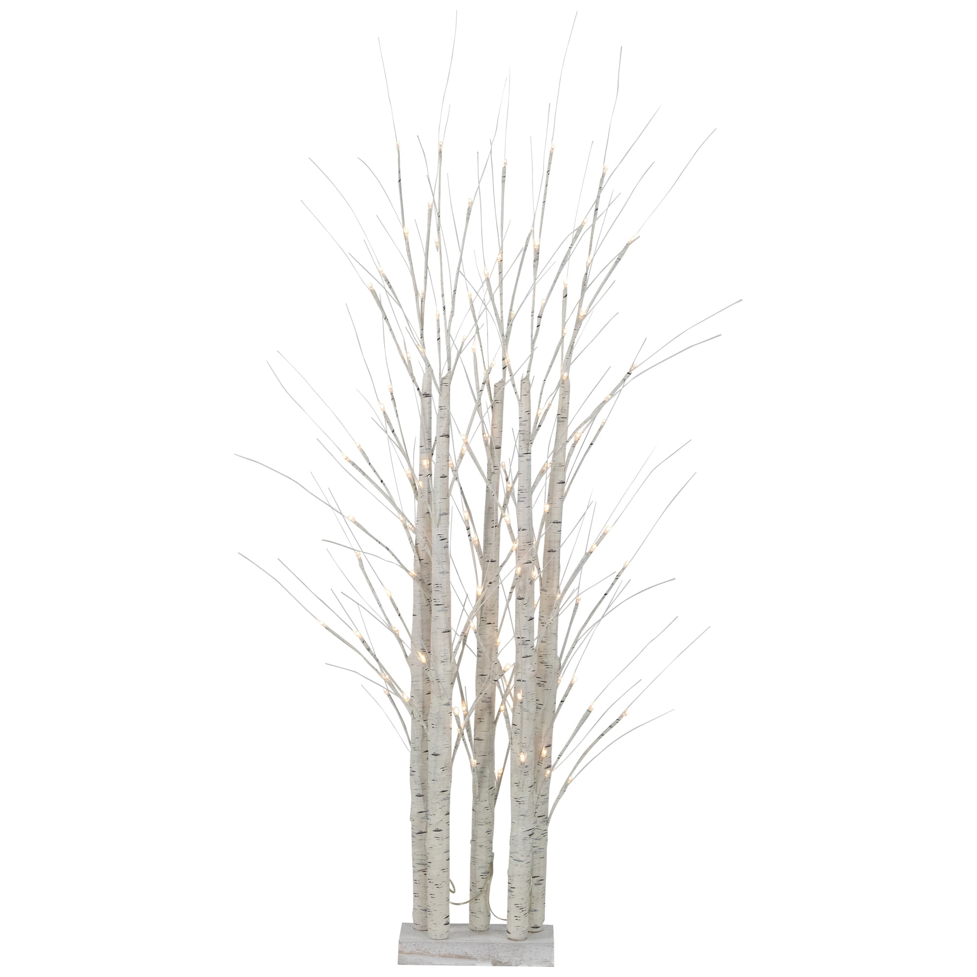 Northlight 4' LED Lighted White Birch Twig Tree Cluster Christmas ...