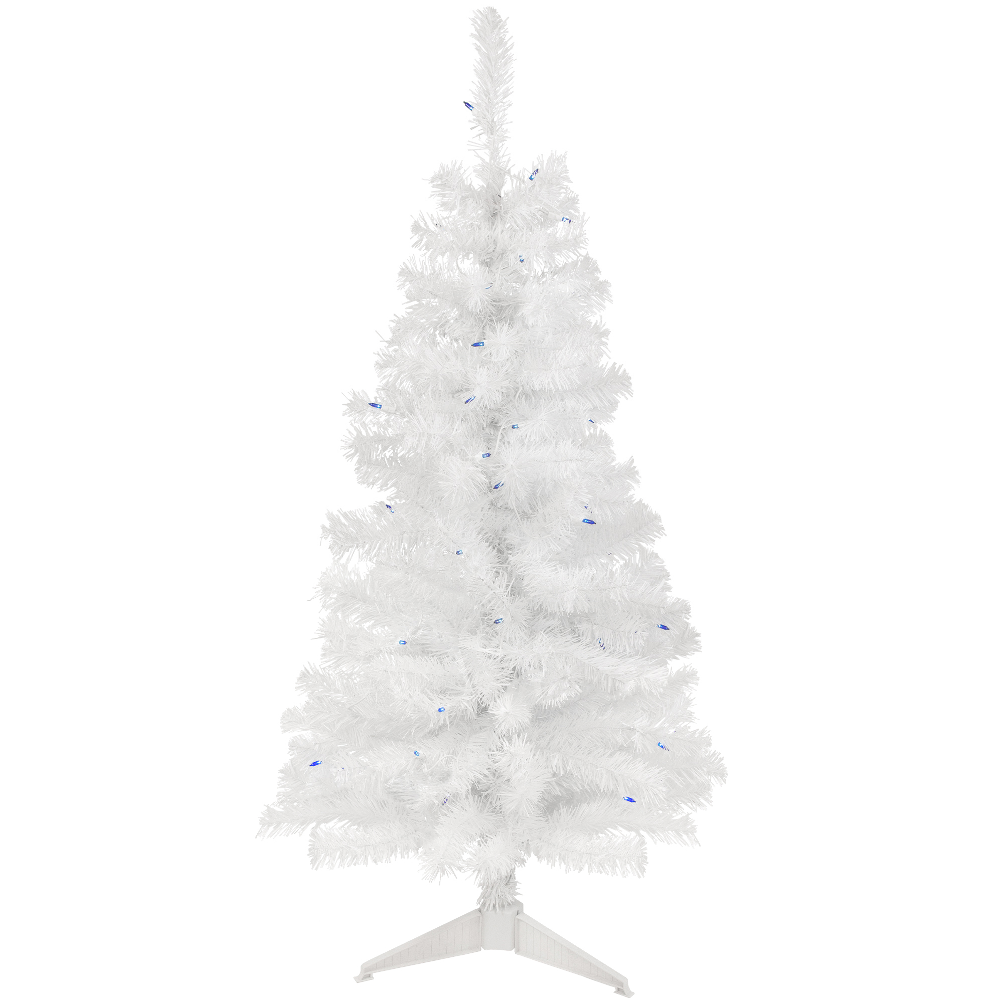 Best Choice Products 4.5ft Pre-Lit Blue Spruce Christmas Tree w ...