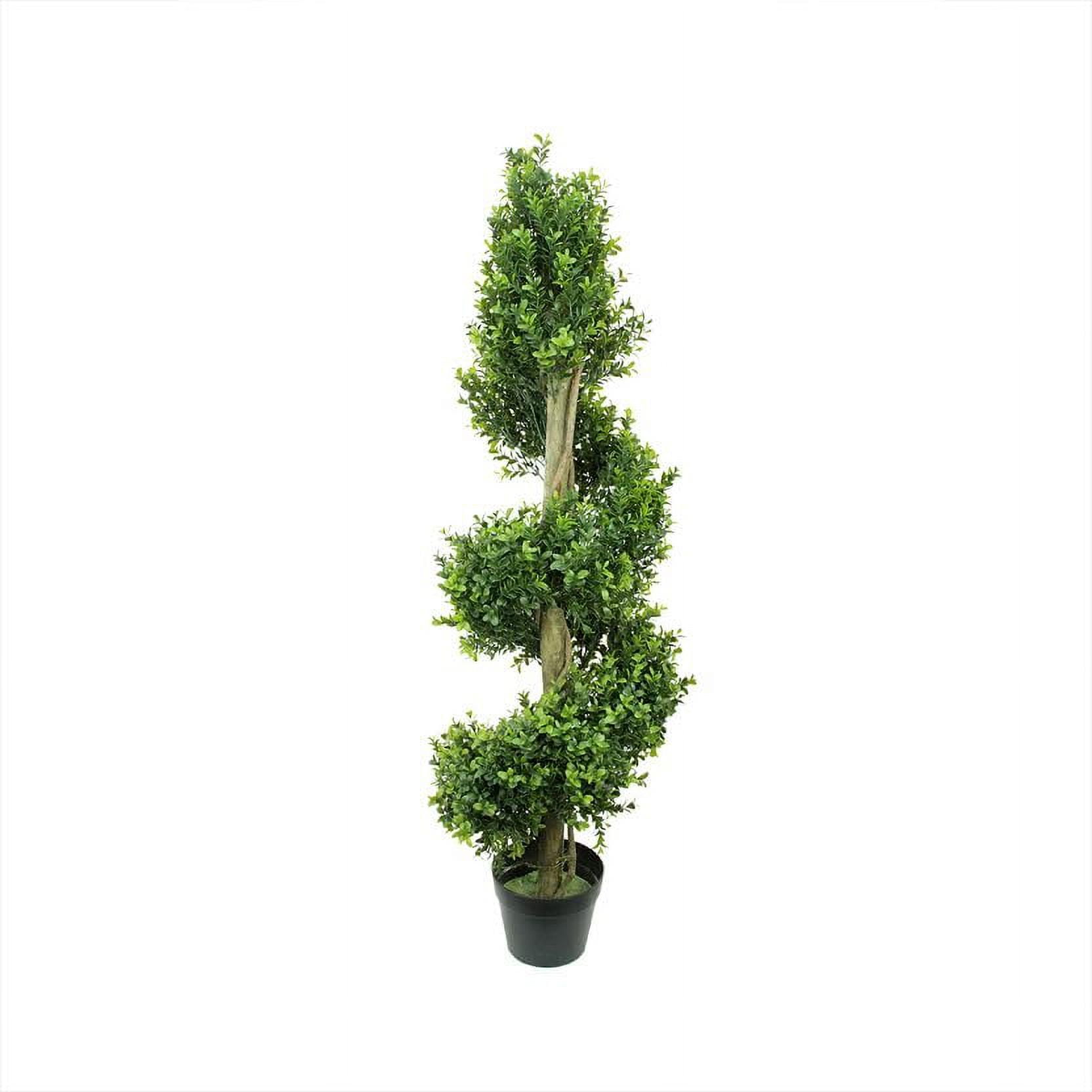 Northlight 4' Unlit Artificial Potted Two-Tone Murraya Spiral Topiary ...