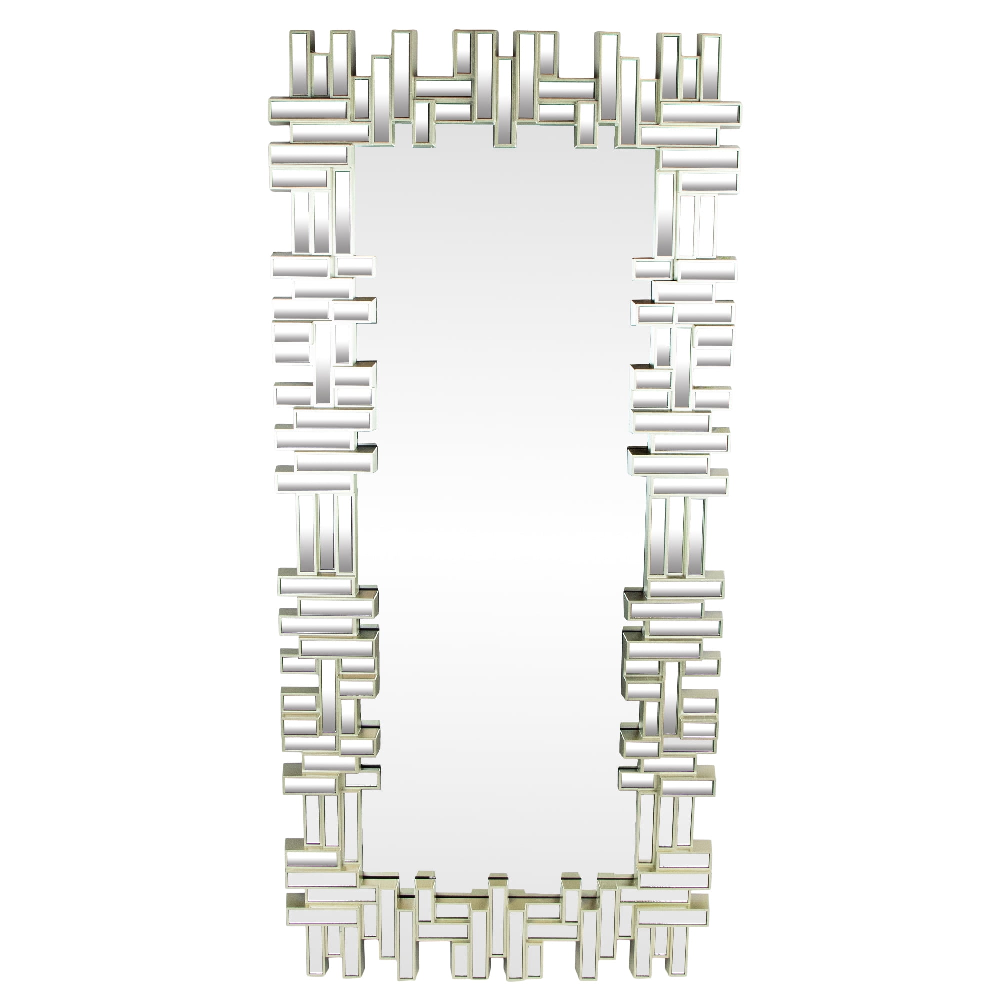 Northlight 47" Champagne Gold Rectangular Modern Home Wall Mirror ...