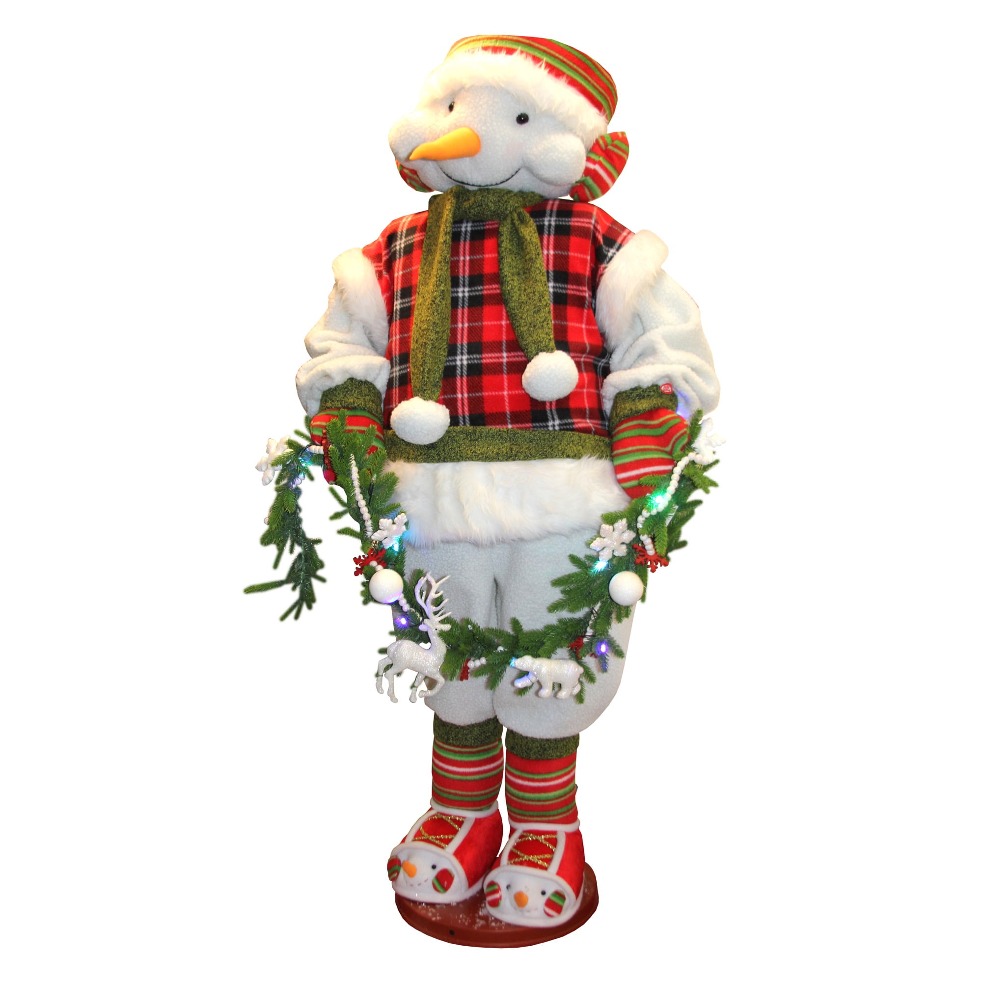 Northlight 5' Animated and Musical Snowman with Multi-Colored Lighted ...