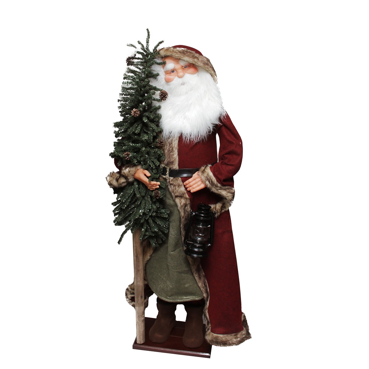 Northlight 5' Life-Size Decorative Santa Claus Christmas Figure with ...