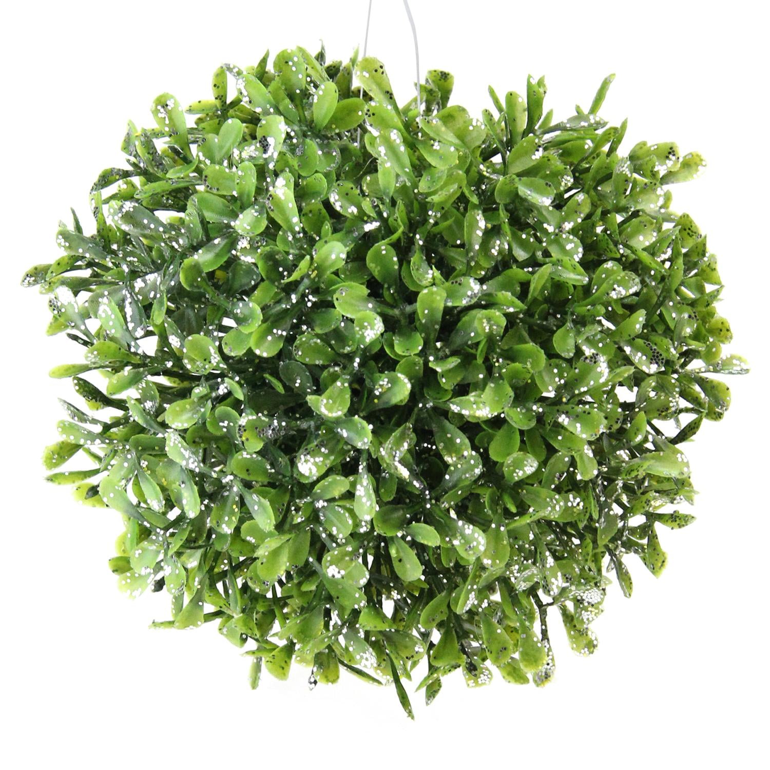 Northlight 5" Sprout Green and Sparkling Silver Glitter Artificial ...