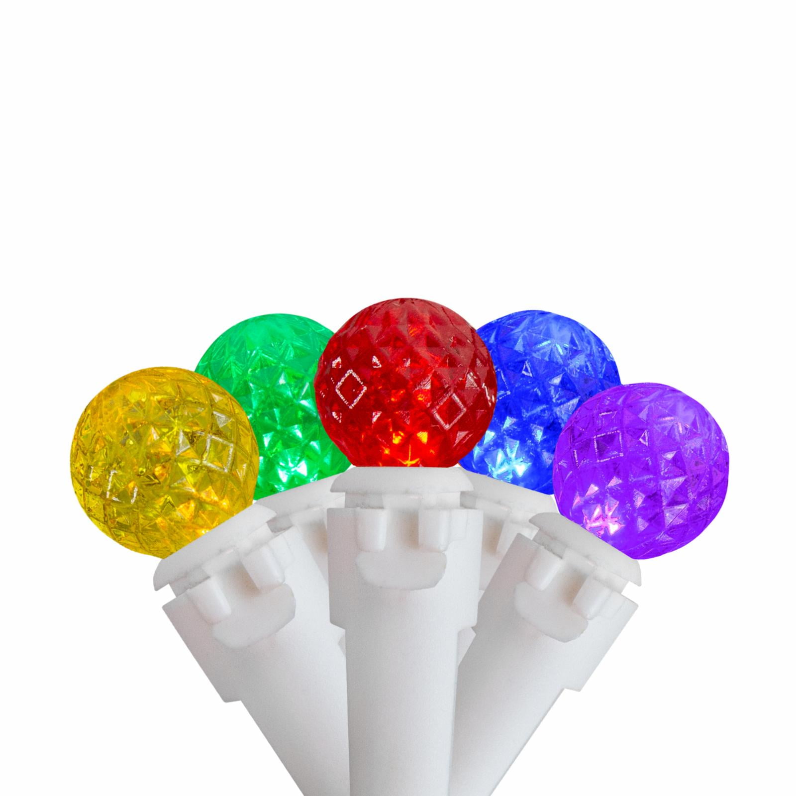 Northlight 50 Count LED G12 Berry Mini Christmas Lights with 15 ft ...