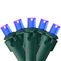 Northlight LED Mini Christmas Lights - Purple - 16.25' Green Wire ...