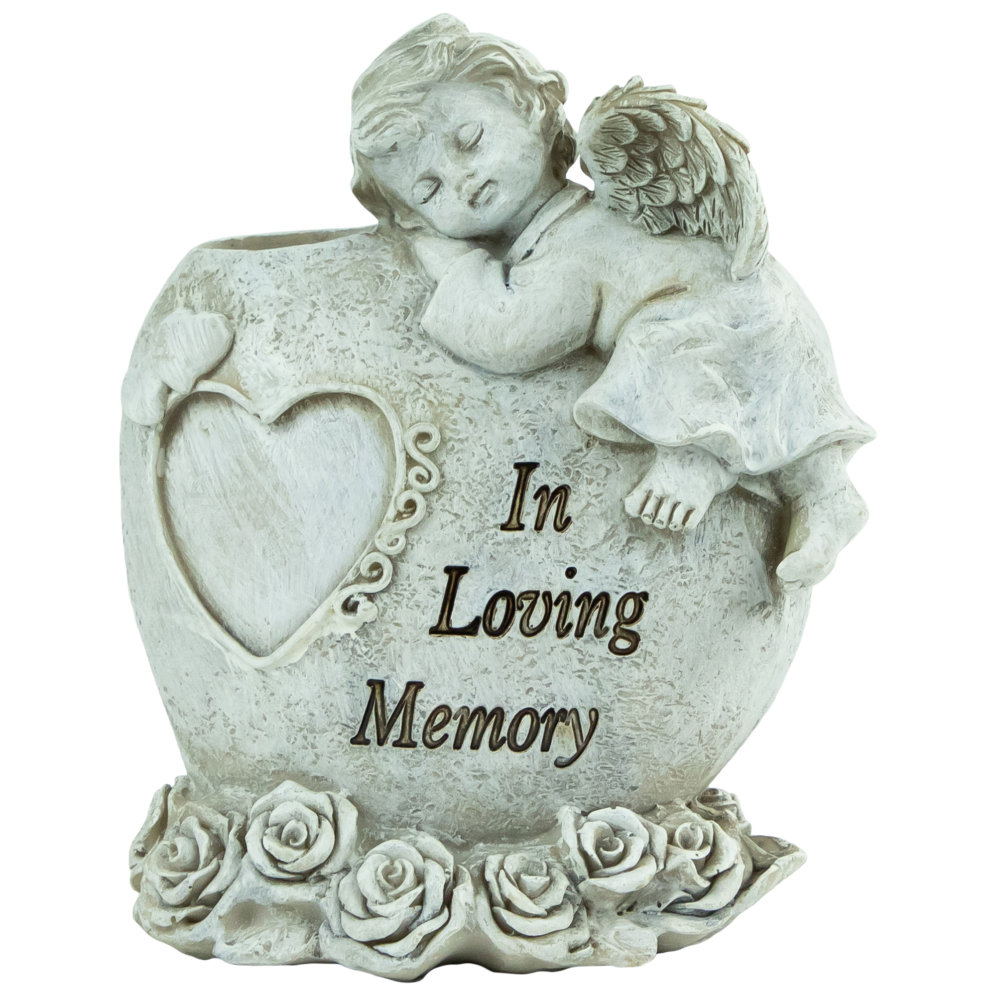 Comfy Hour Loving Memory Collection Resin Dog Sleeping in Angel Wing ...