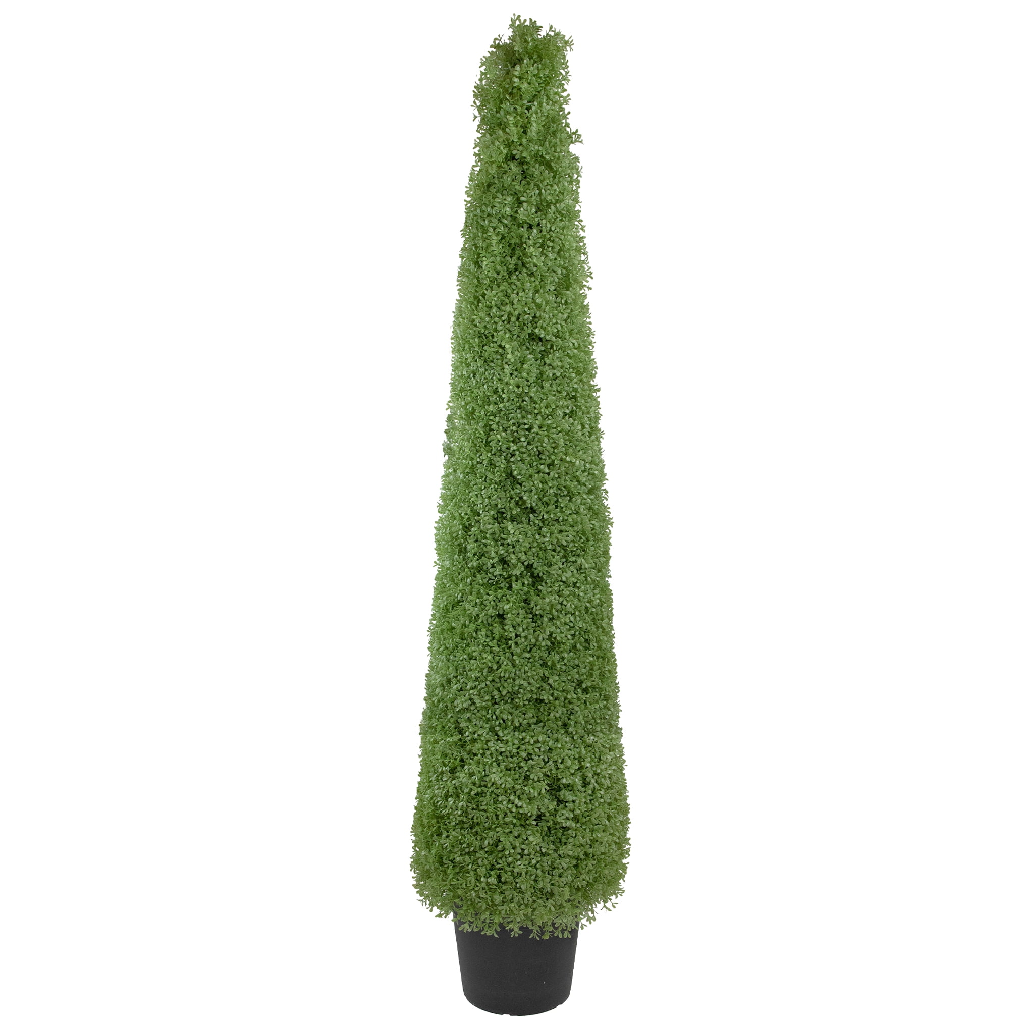Northlight 6' Artificial Boxwood Cone Topiary Tree with Round Pot ...