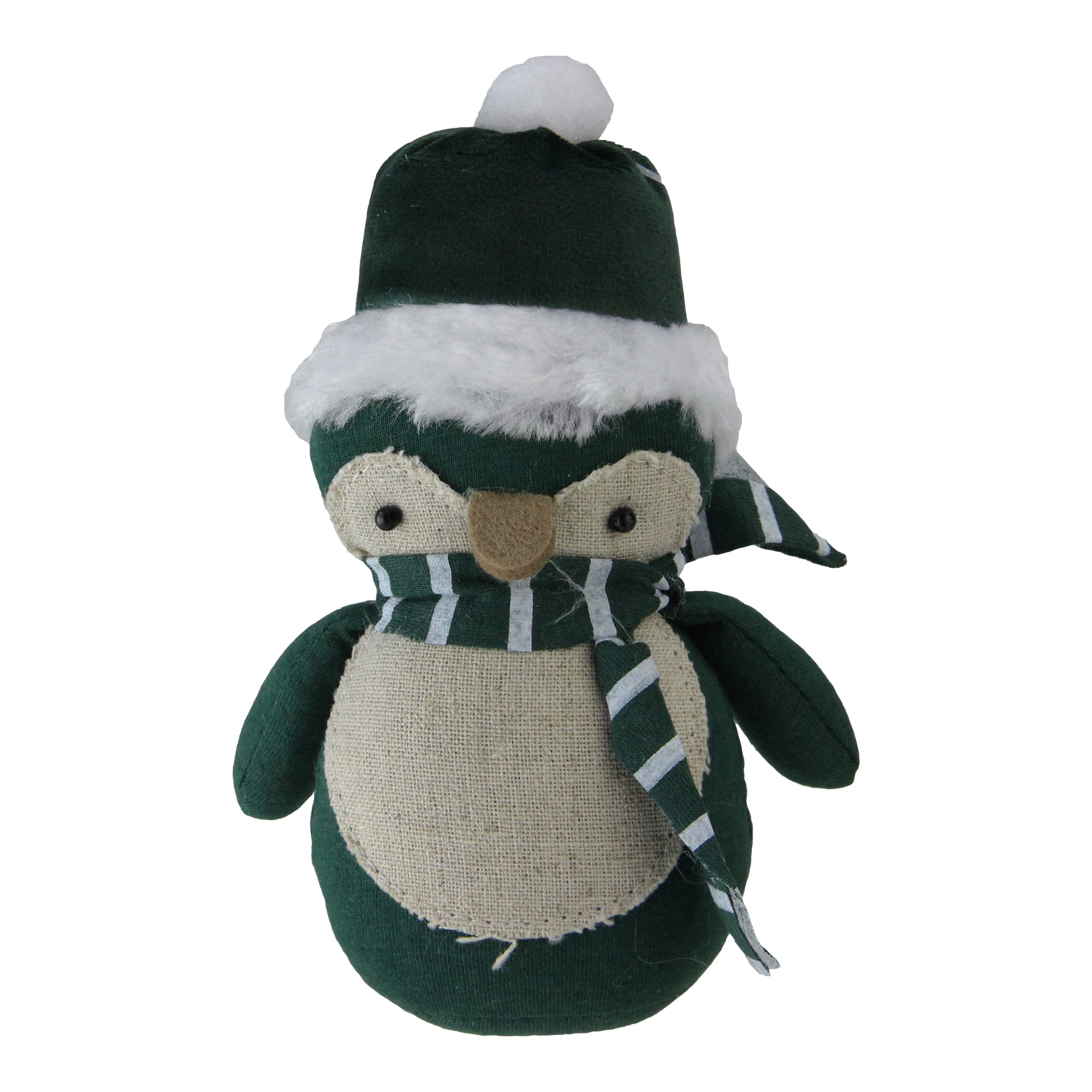 Northlight 6" Green and Ivory Penguin Wearing a Scarf Tabletop Decor ...