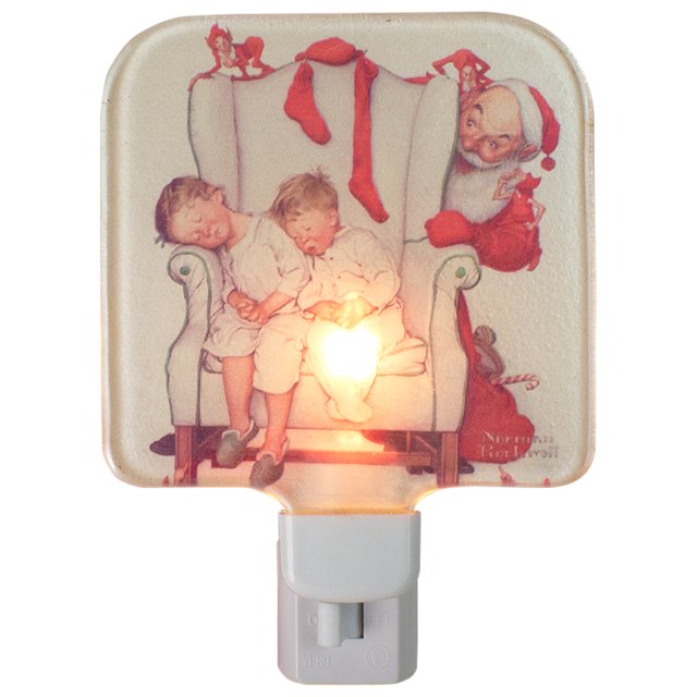 Northlight Norman Rockwell 'Santa Looking at Two Sleeping Children ...
