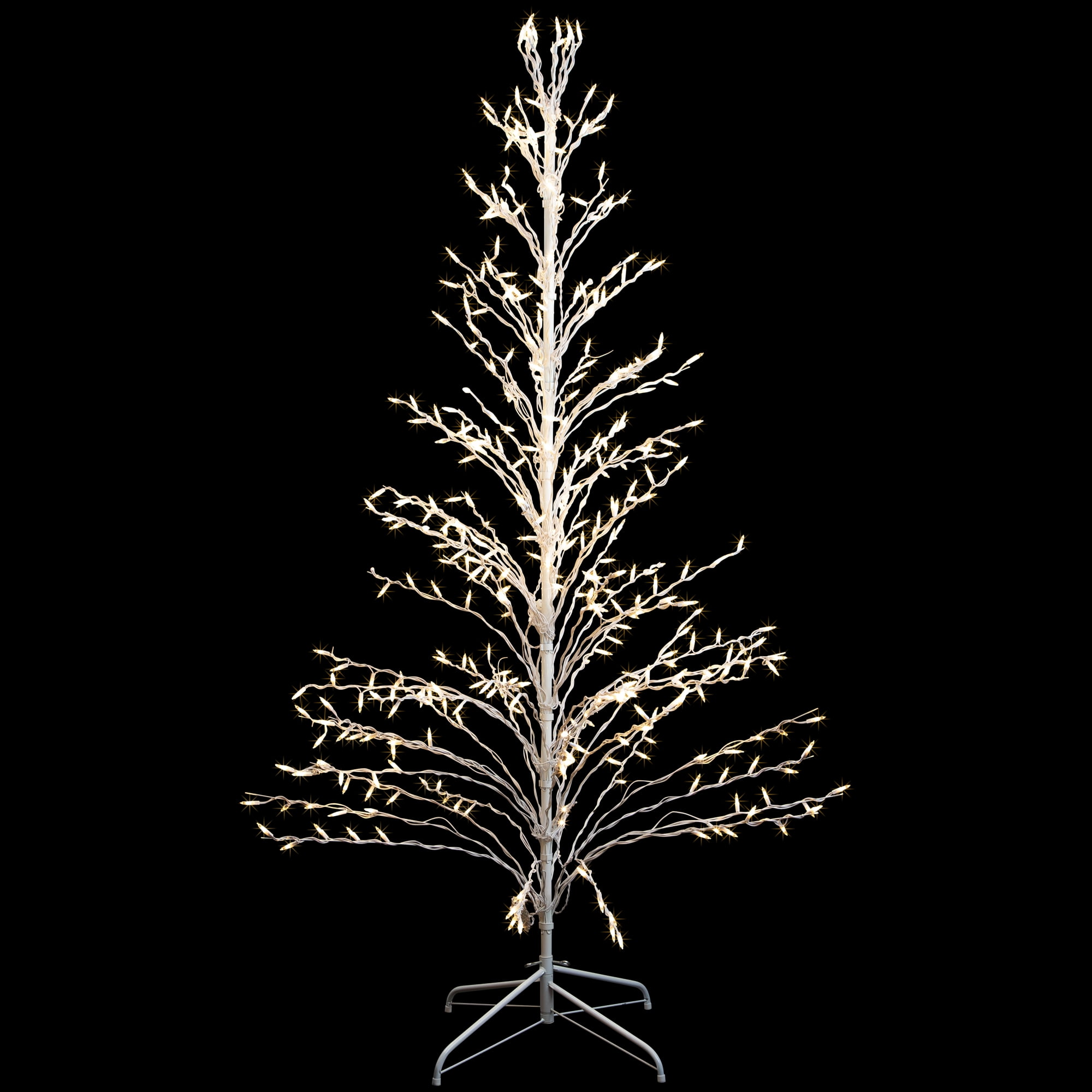 Northlight 6' Pre-Lit Artificial Christmas Tree, White Lighted Cascade ...
