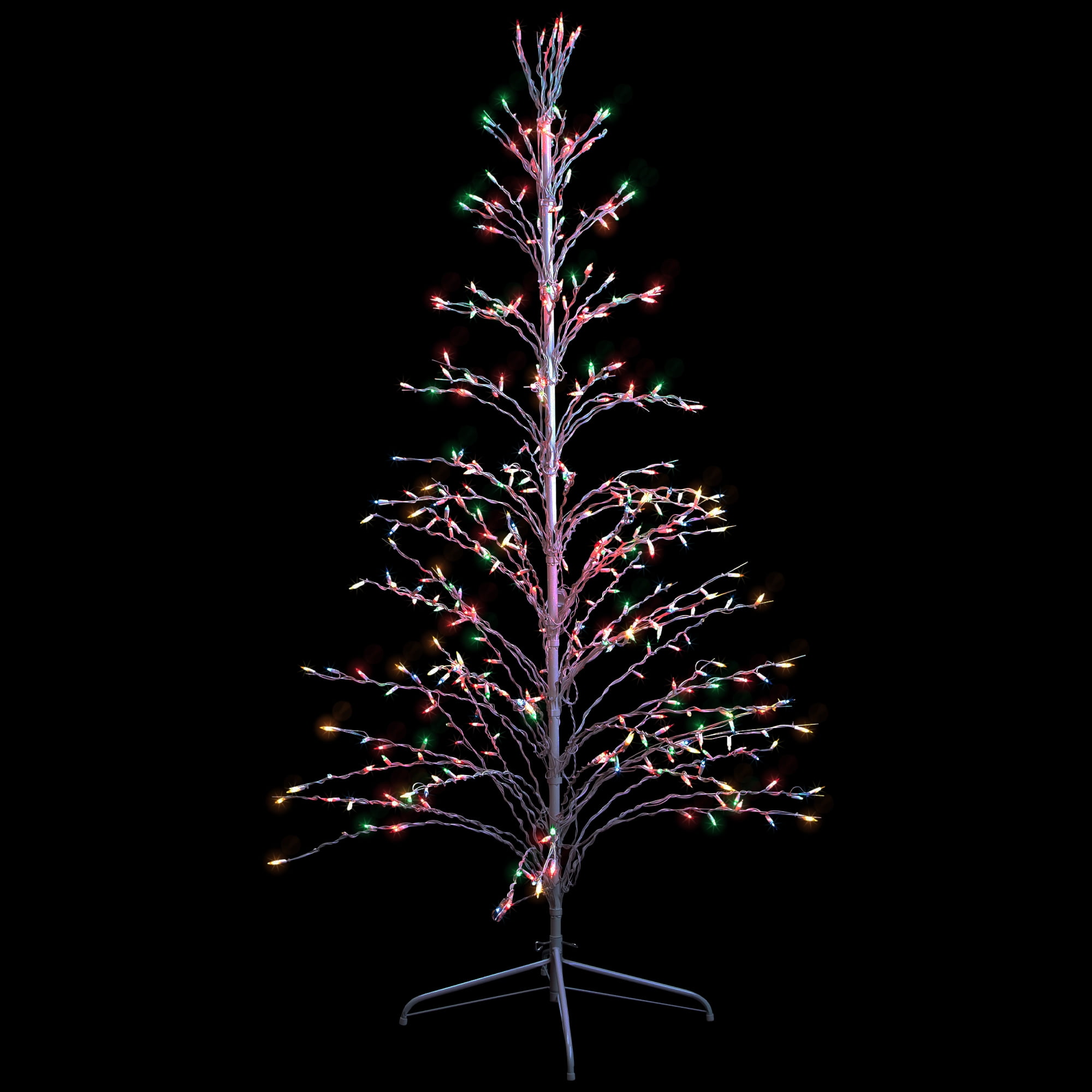 Northlight 6' Prelit Outdoor XMAS Tree with White Lighted Cascade Twig ...