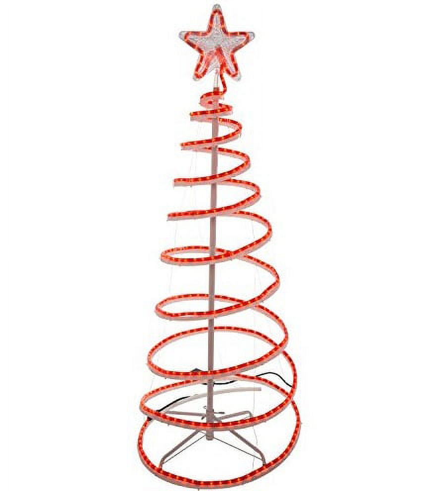 Northlight 6' Red LED Lighted Outdoor Spiral Rope Light Christmas Tree ...
