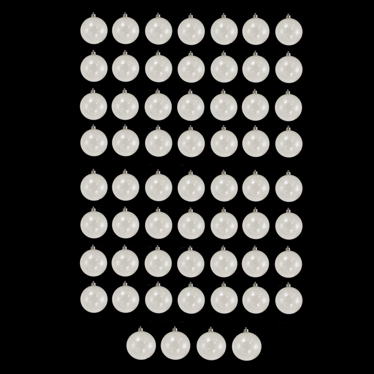 Northlight 60ct Clear Shatterproof Christmas Ball Ornaments 2.5" (60mm ...