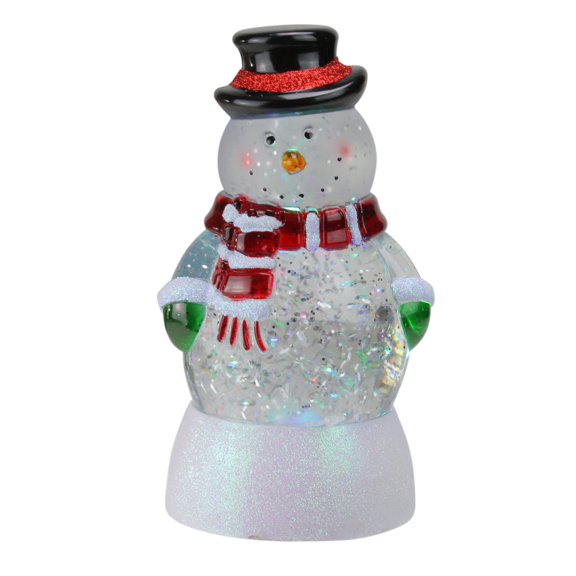 Northlight 7.25" LED Lighted Color Changing Snowman Christmas Snow ...
