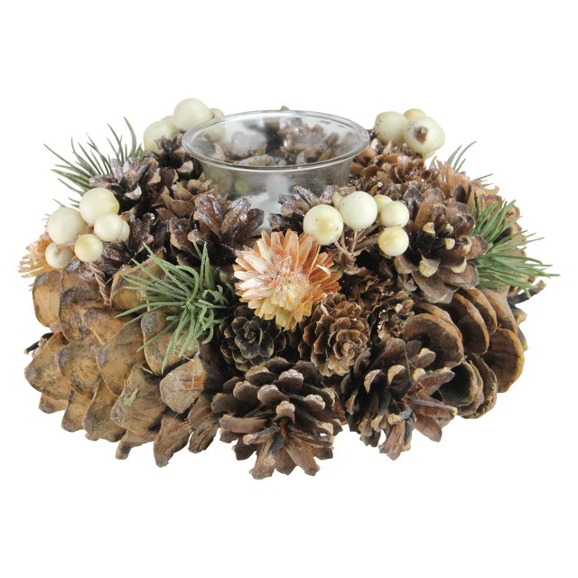 Northlight 7.25" Winter Foliage and Berry Christmas Votive Candle ...