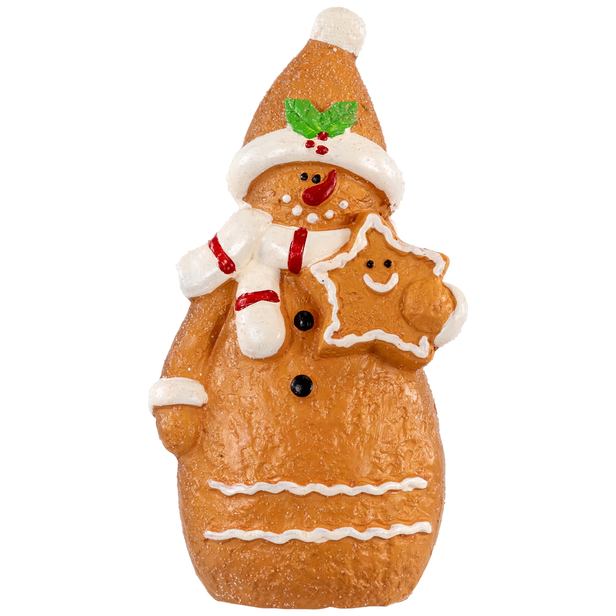 Northlight Frosted Gingerbread Snowman with Star Cookie Christmas ...