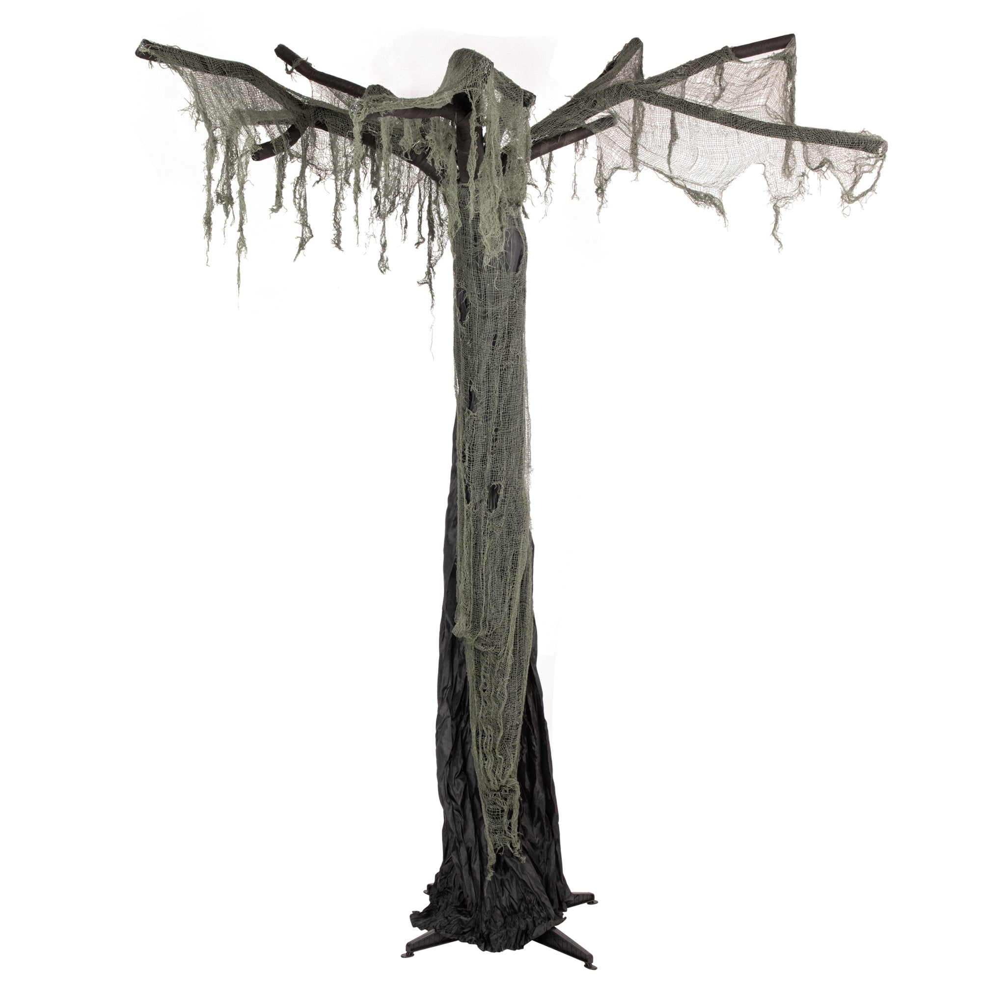 Northlight 7.5' Standing Ghost Tree Halloween Decoration - Black/Gray ...